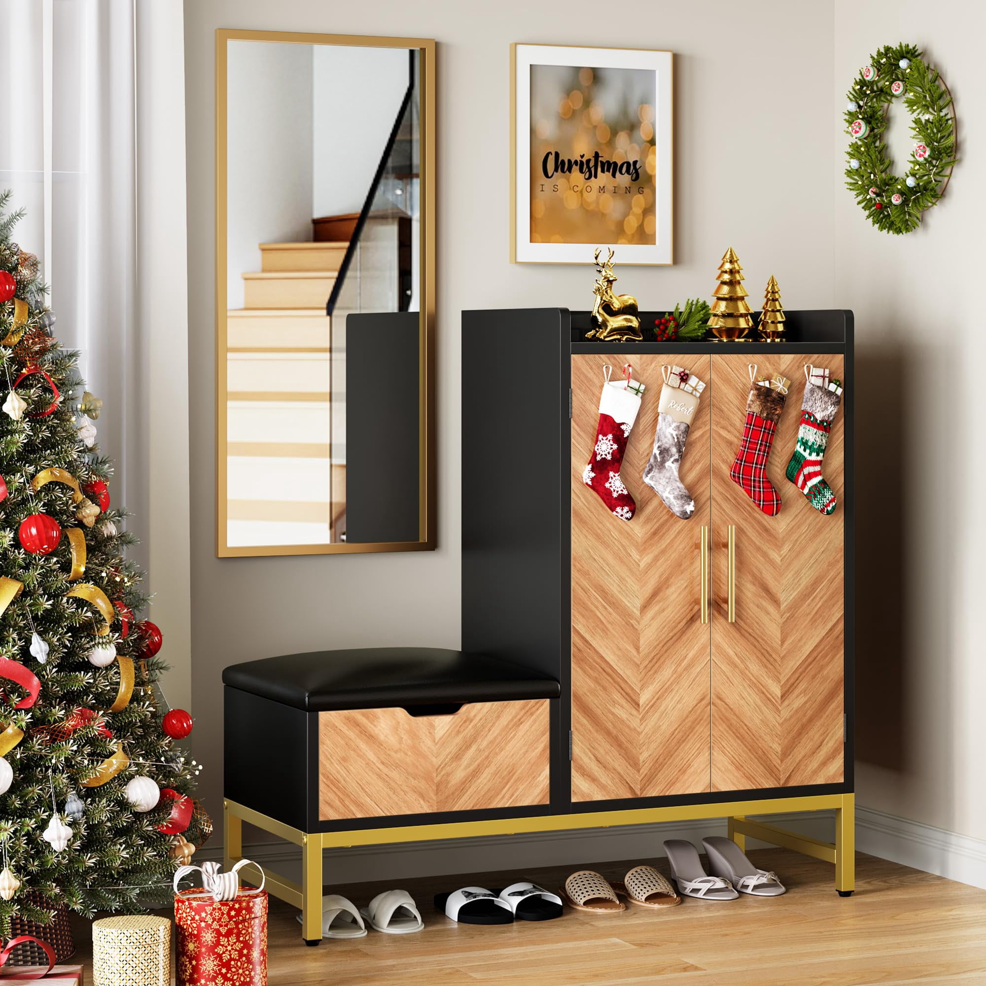 YITAHOME Shoe Cabinet with Shoe Storage Bench for Entryway, Large 4 ...