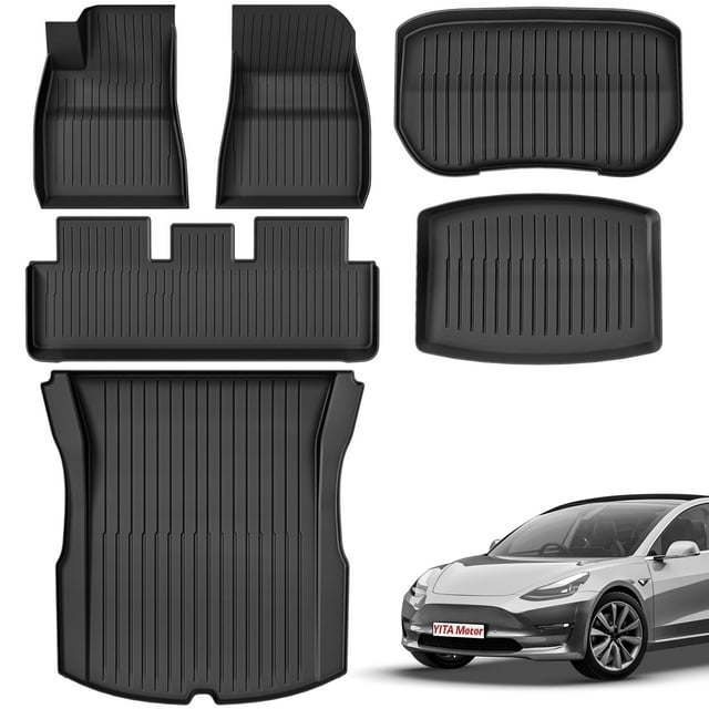 YITAMOTOR Floor Mats TPE-LITE RRF12 Fit for 2024 Tesla Model 3 Highland ...