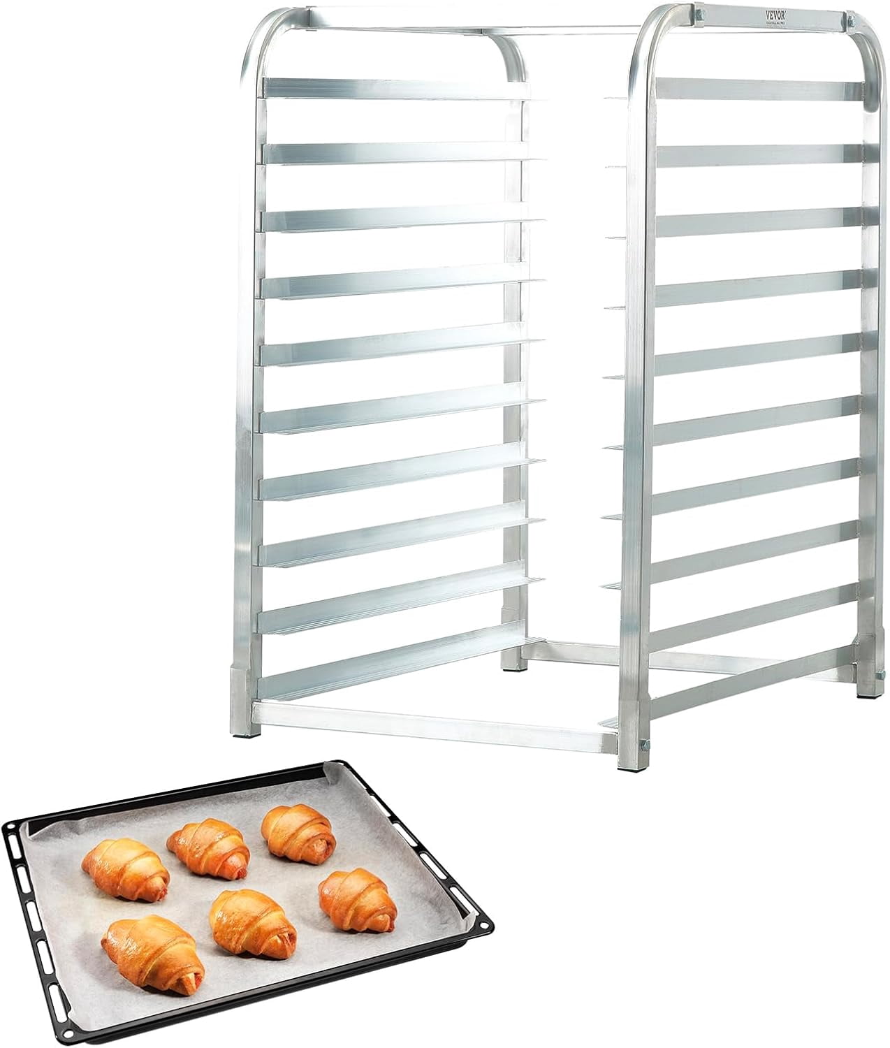 YITOR 10-Tier Bun Pan Rack, 26" L x 20.3" W x 39" H, Aluminum Bakery ...