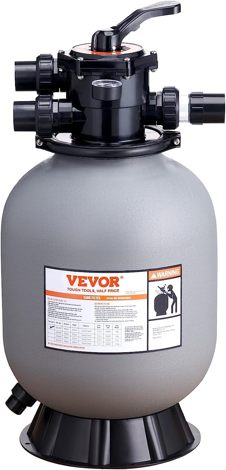 YITOR Sand Filter, 16-inch, Up to 35 GPM Flow Rate, Above Inground ...