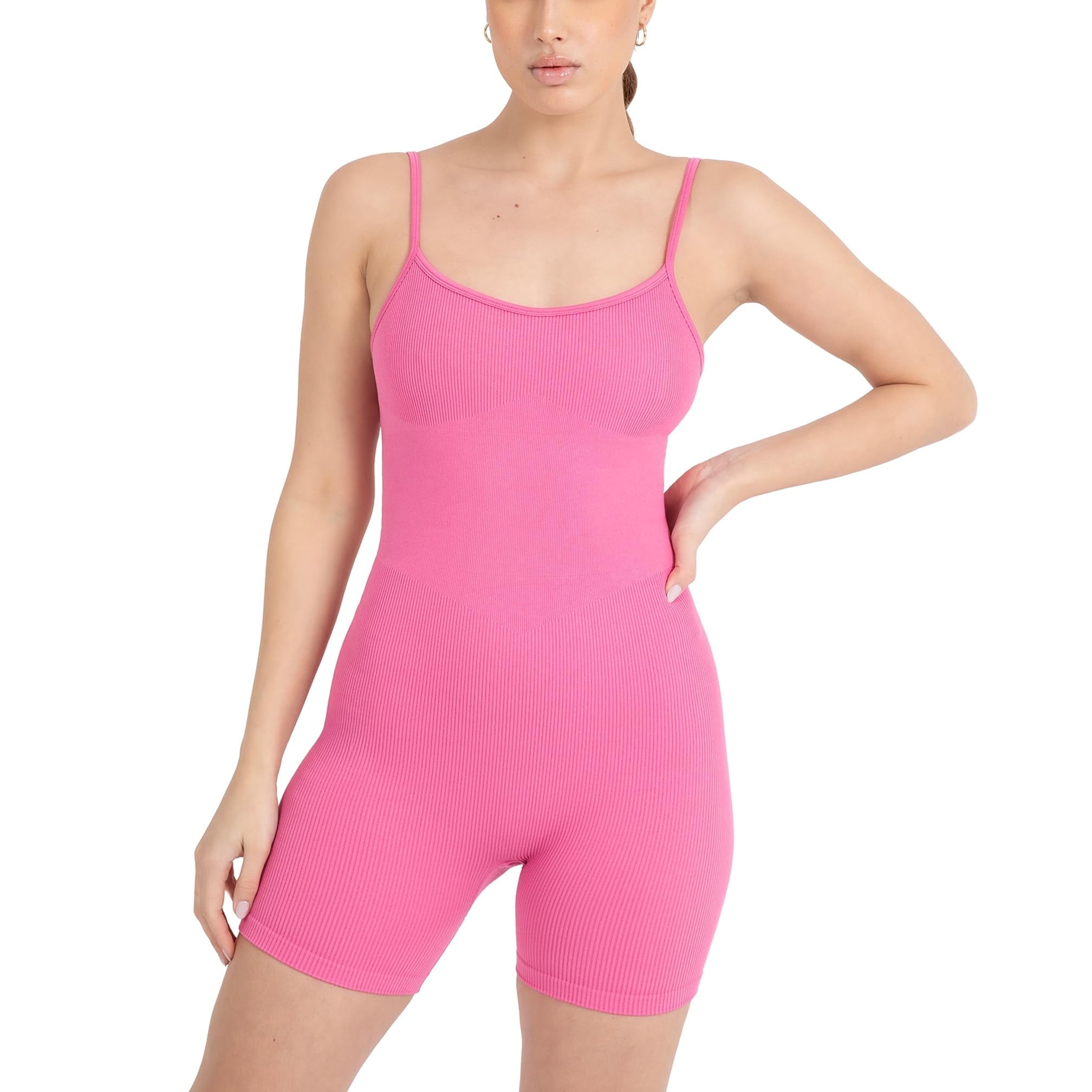 YITTY Active Women's Seamless Spaghetti Strap Short Jumpsuit – 5 ...