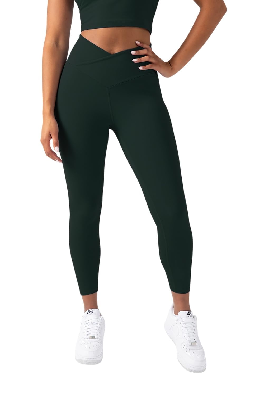 YITTY Active Women's UltraLuxe Crossover High-Waist Legging, Athleisure, 4-Way-Stretch, Everpine ...