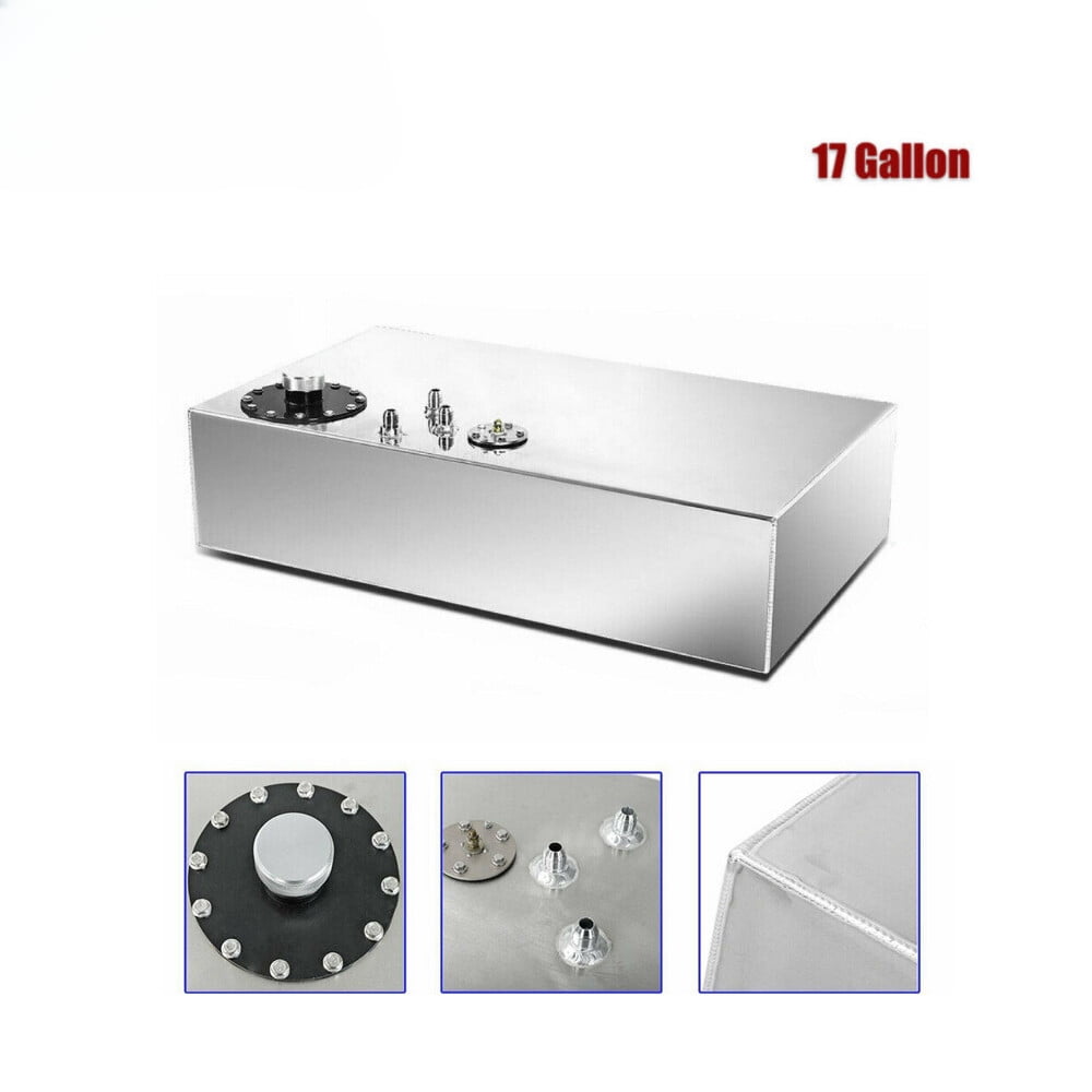 YIUIY 17 Gallon Polished Aluminum Race Fuel Cell Gas Tank With Cap ...