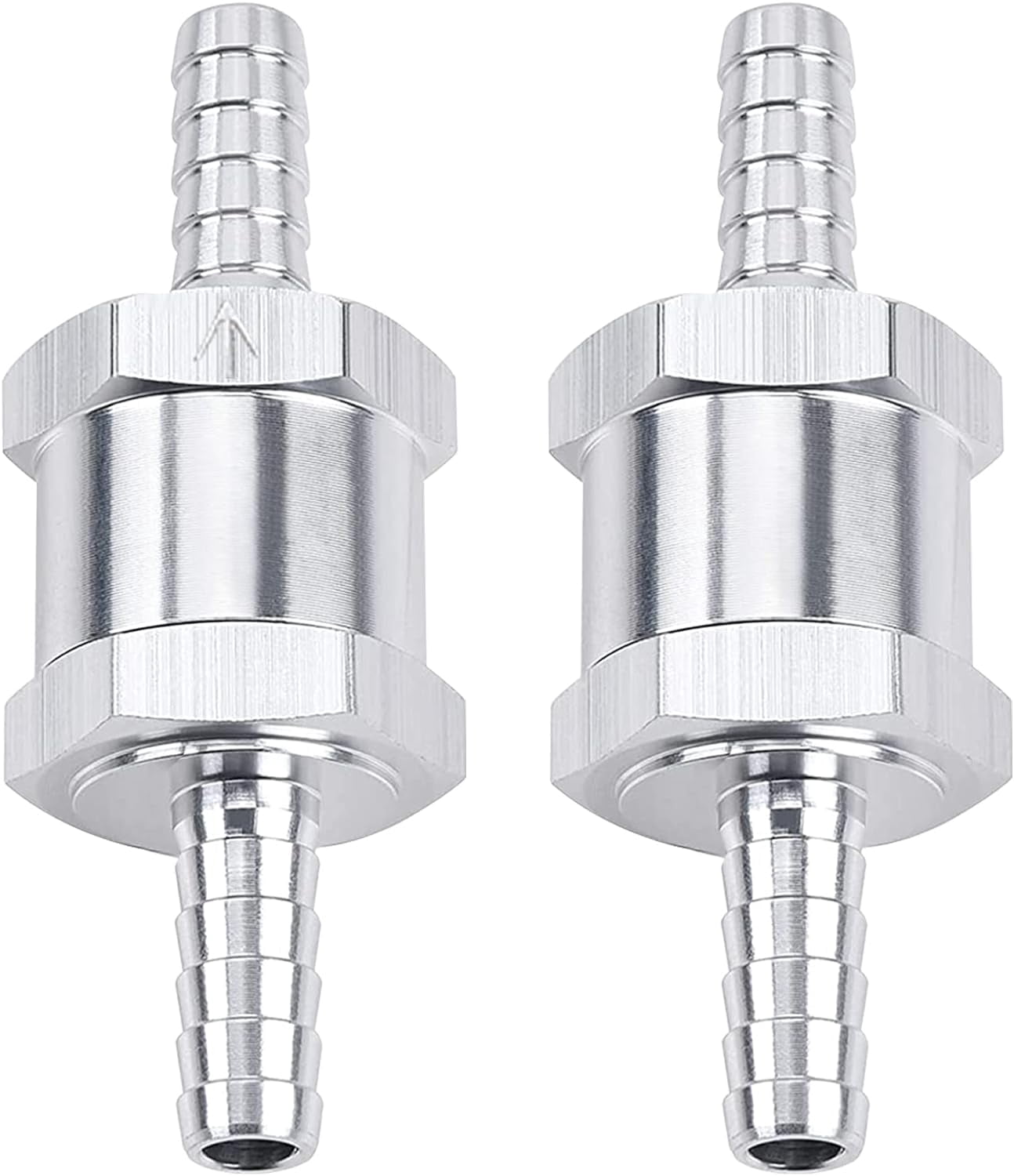 YIUIY 2 Packs 1/4" 6mm Aluminium Alloy Non Return One Way Fuel Line ...