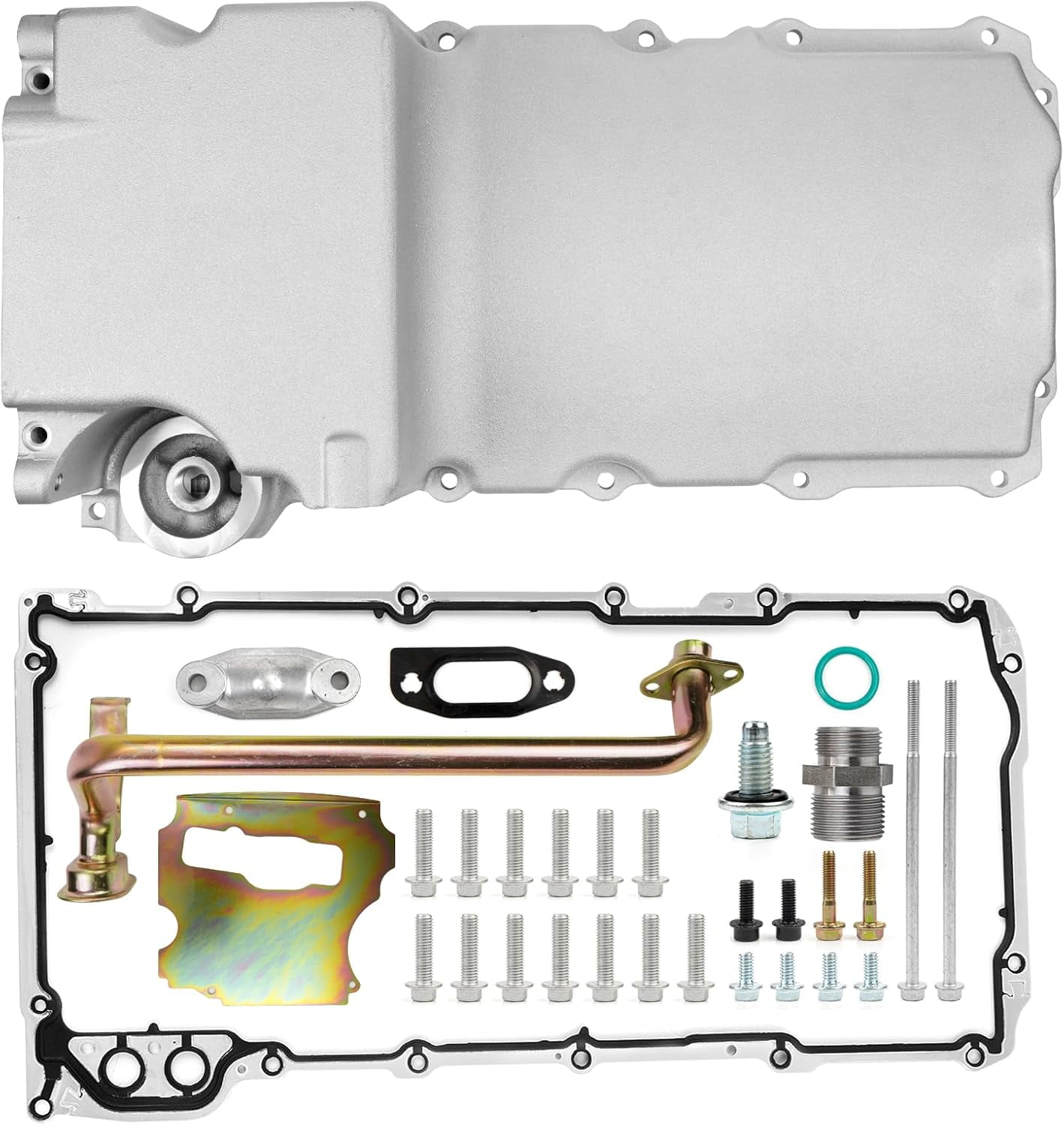 YIUIY 302-1 LS Swap Retrofit Aluminum Oil Pan Kit Compatible with GM ...