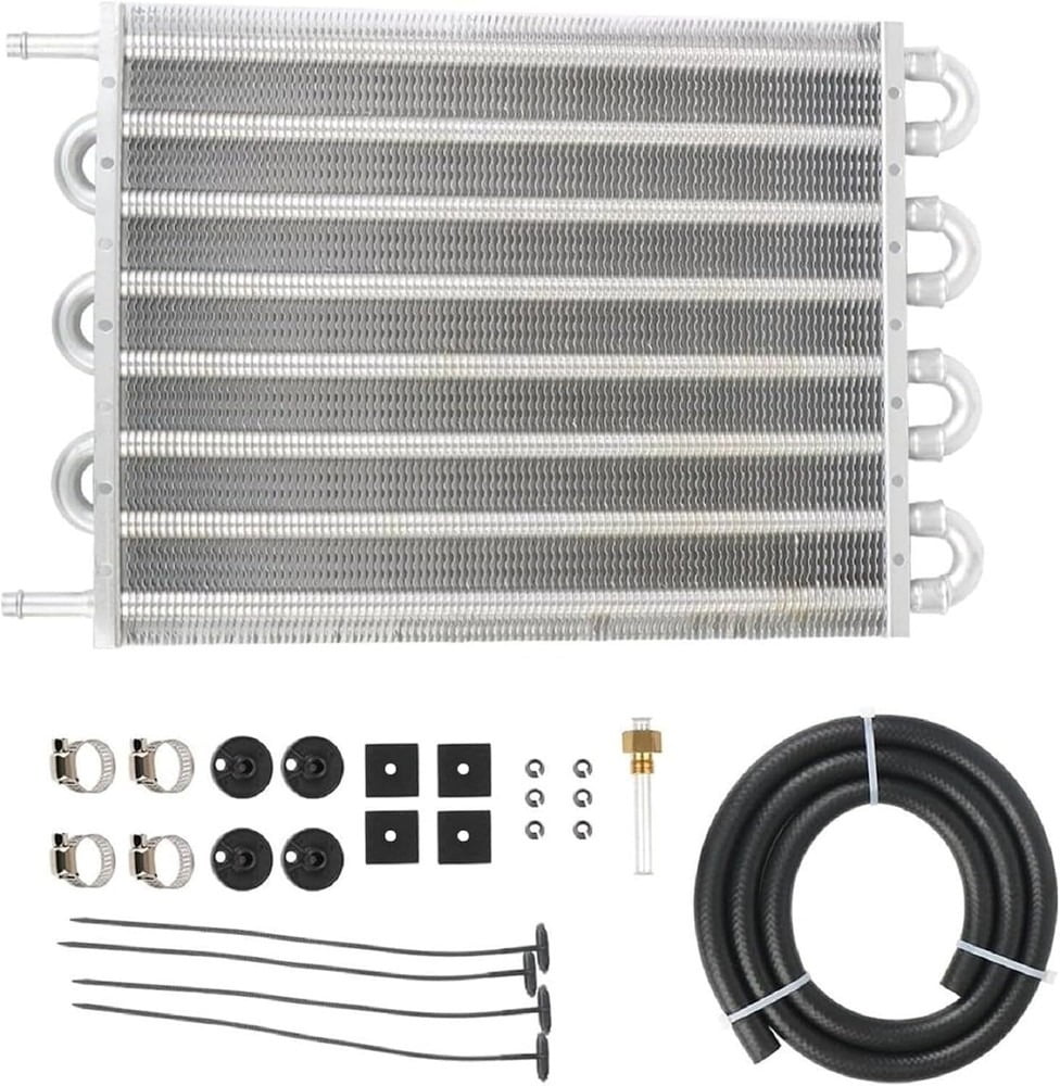YIUIY 8 Rows Universal Aluminum Remote Transmission Oil Cooler Radiator ...