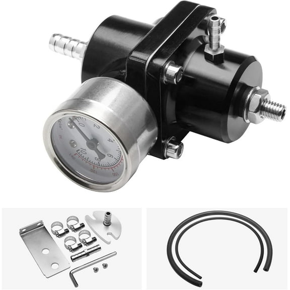 Top10 Racing Universal Adjustable EFI Fuel Pressure Regulator Kit, AN6 ...