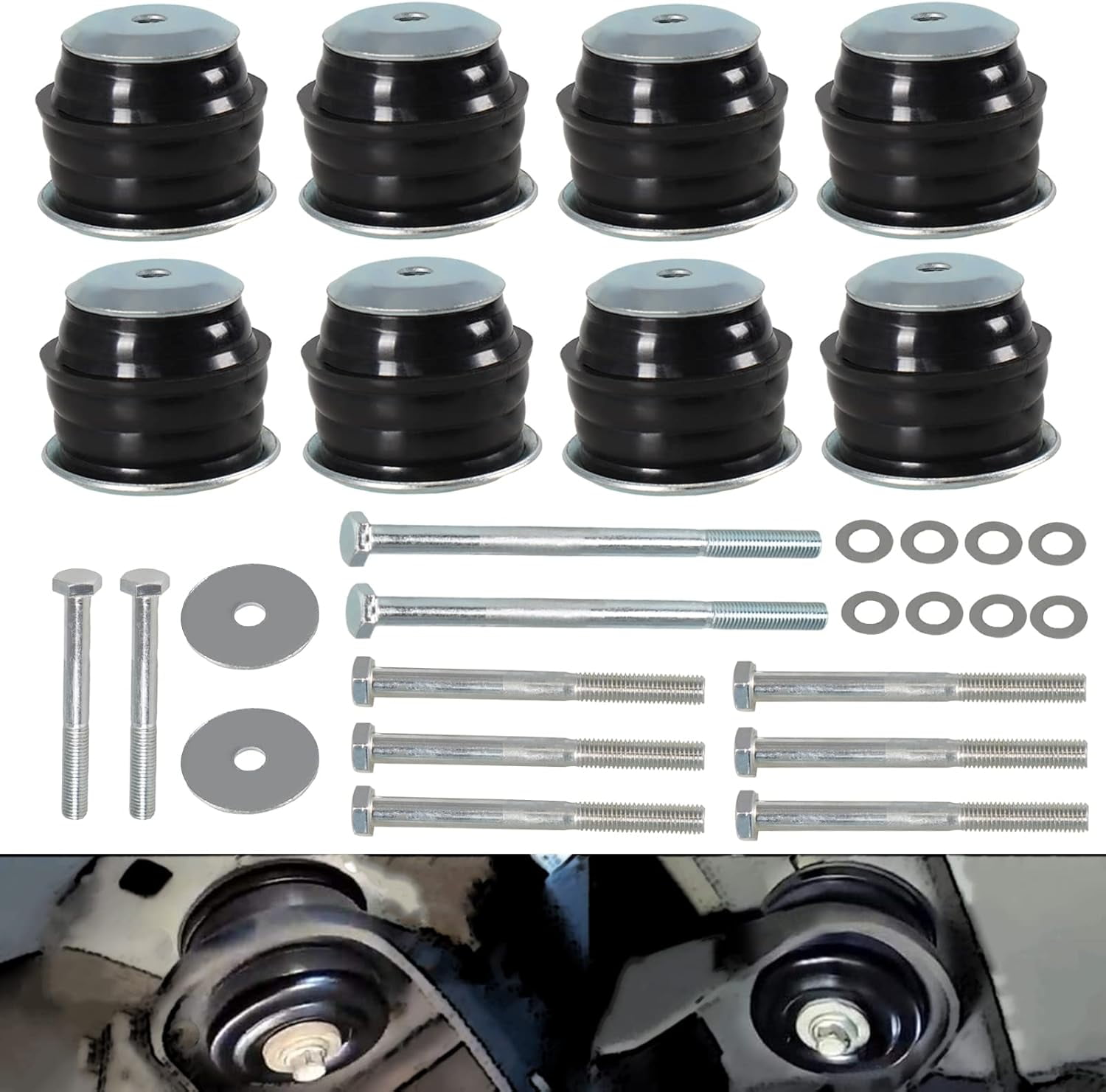 YIUIY Body Mount Bushing Kit Compatible with Ford F250 F350 Super Duty ...