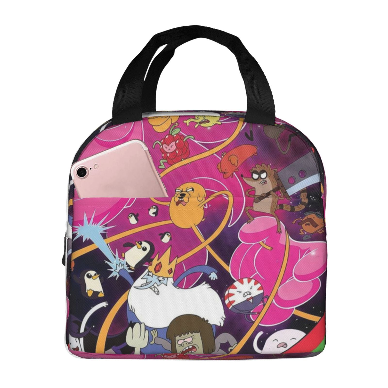 YIVIOYIL Adventure Time Lunch Bag Portable Cartoon Insulated Lunch Box ...