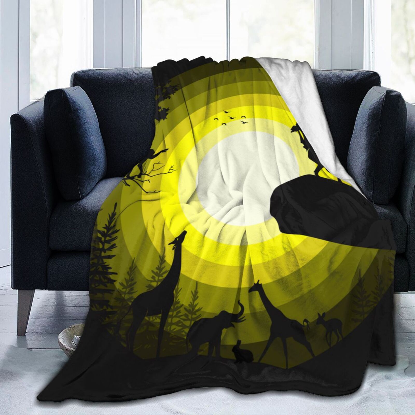 YIVIOYIL Cartoon Lion King Throw Blanket Soft Lightweight Cozy Flannel ...