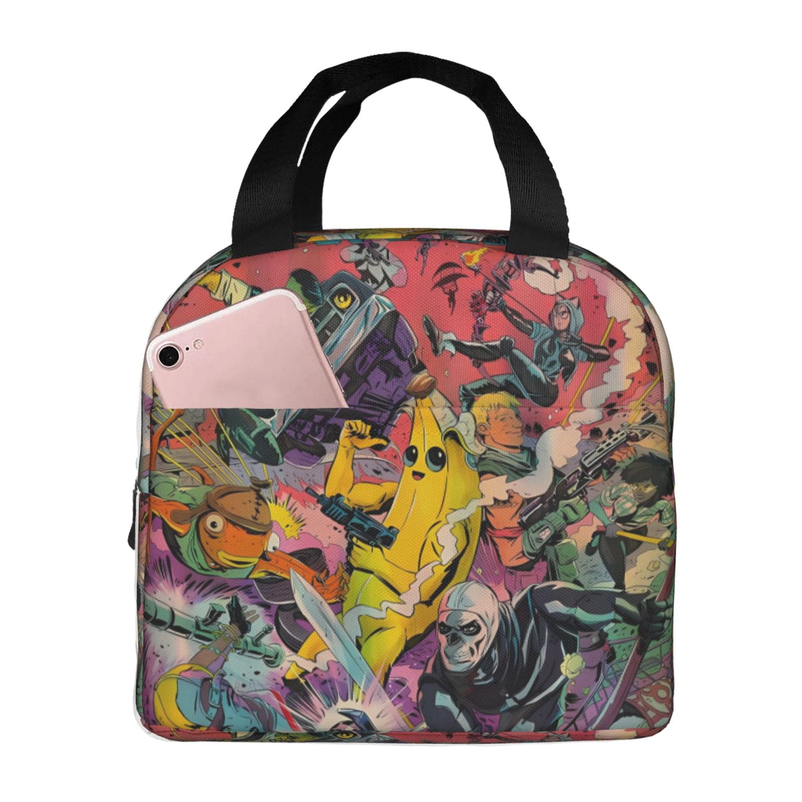 YIVIOYIL Fortn-ite Lunch Box Reusable Insulated Lunch Bag– Oxford ...