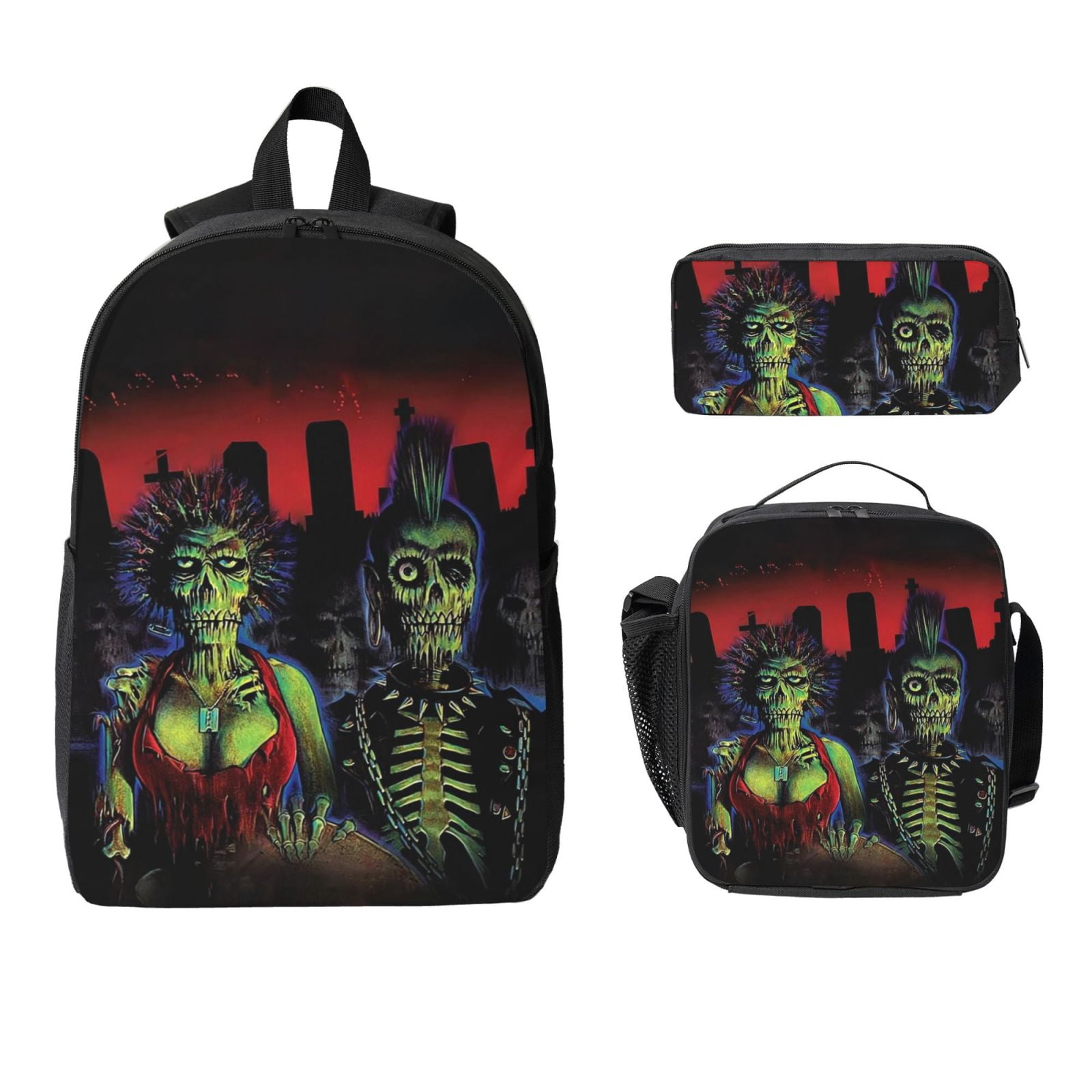YIVIOYIL Return Of The Living Dead 3 Pcs Backpack Horror Movie Travel ...