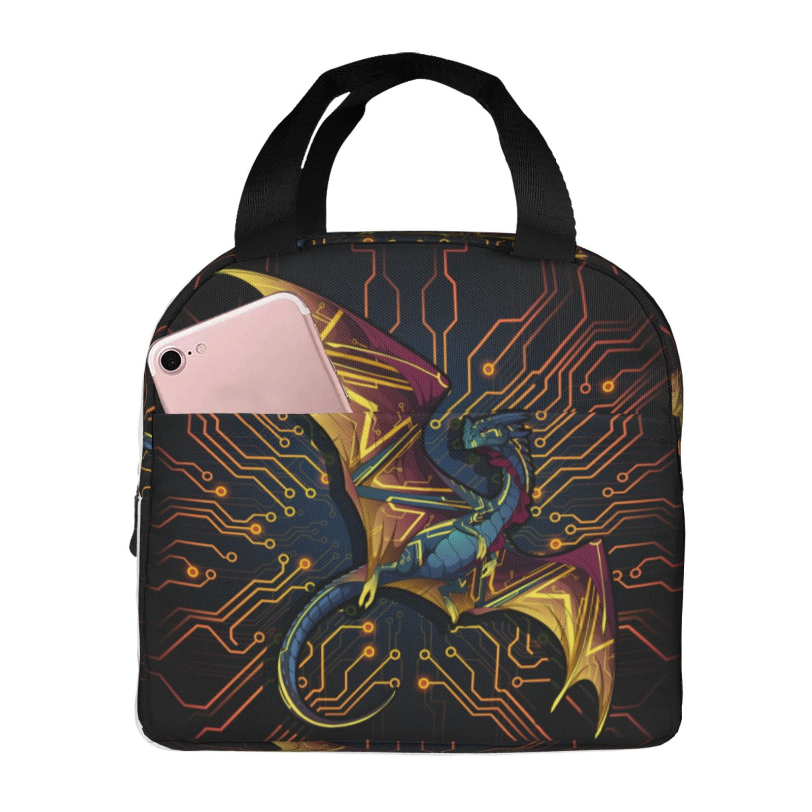 YIVIOYIL Wings Of Fire Lunch Bag Portable Cartoon Insulated Lunch Box Reusable Lunch Tote for ...