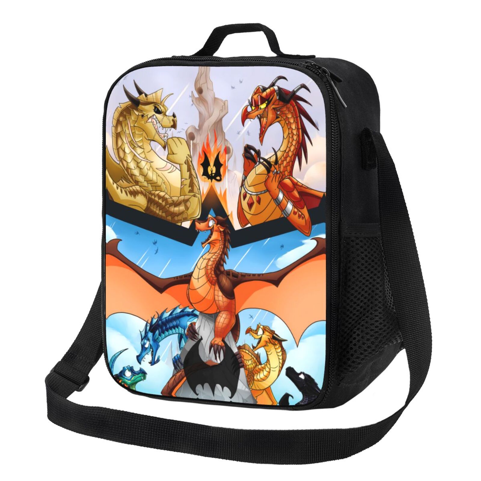 YIVIOYIL Wings Of Fire Lunch Box Reusable Cartoon Lunch Bag Portable ...