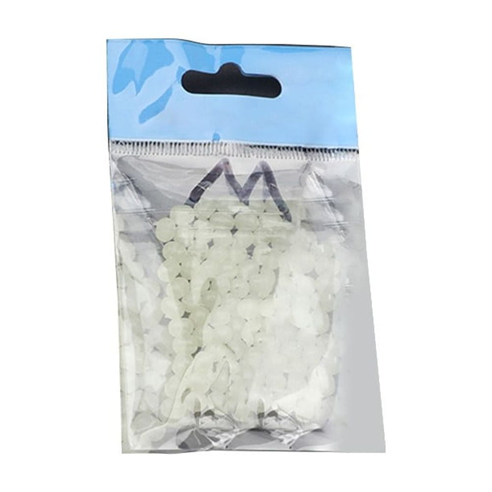 YIWEI 100pcs Oval 2 pearl Drill Cross Beads Plastic Transparent Beads Sea Fishing Lure, luminous ...