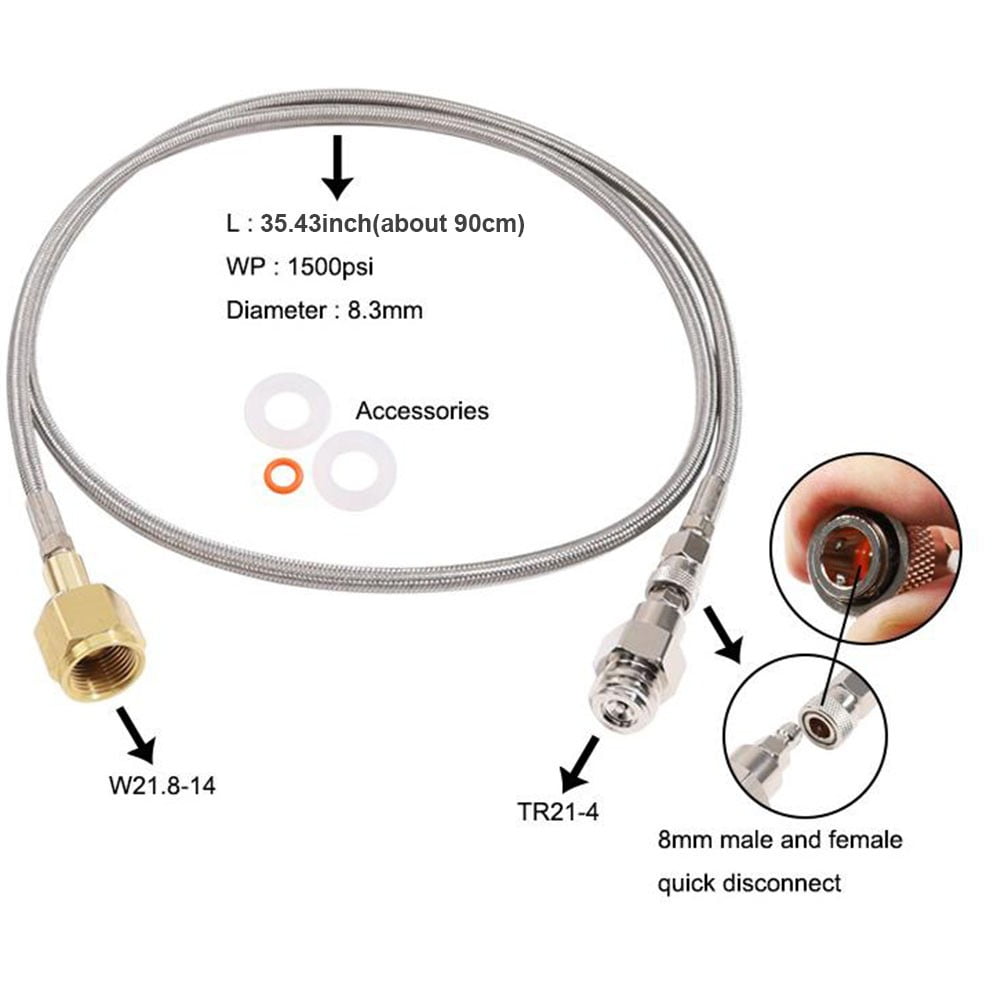 YIWEI Adapter High Pressure Hose for Blue Home Water Carbonators ...