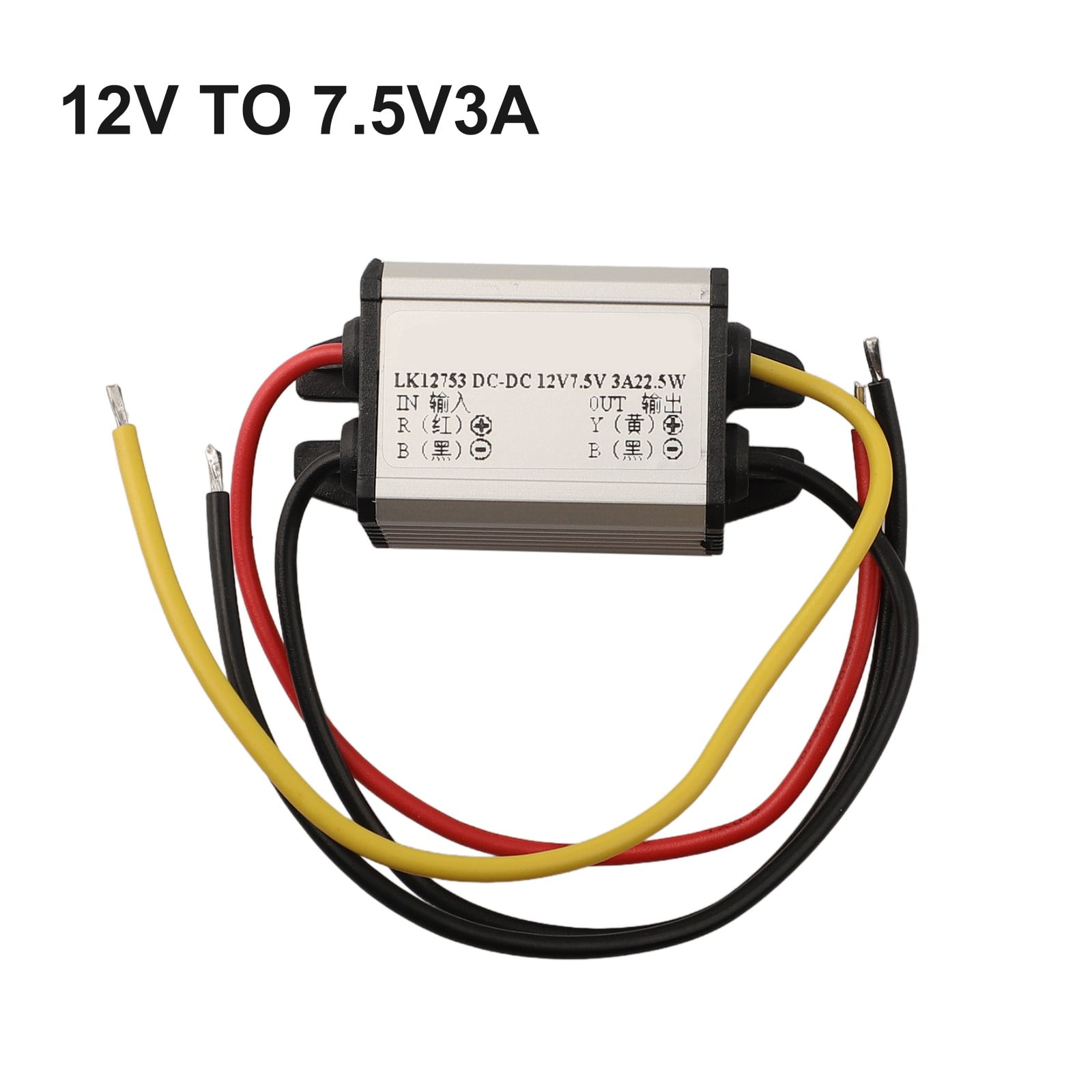 YIWEI DC/DC Step-Down Regulator Converter 12V to 3/6/7.5V Automotive Power Module, 12V TO 7.5V3A ...