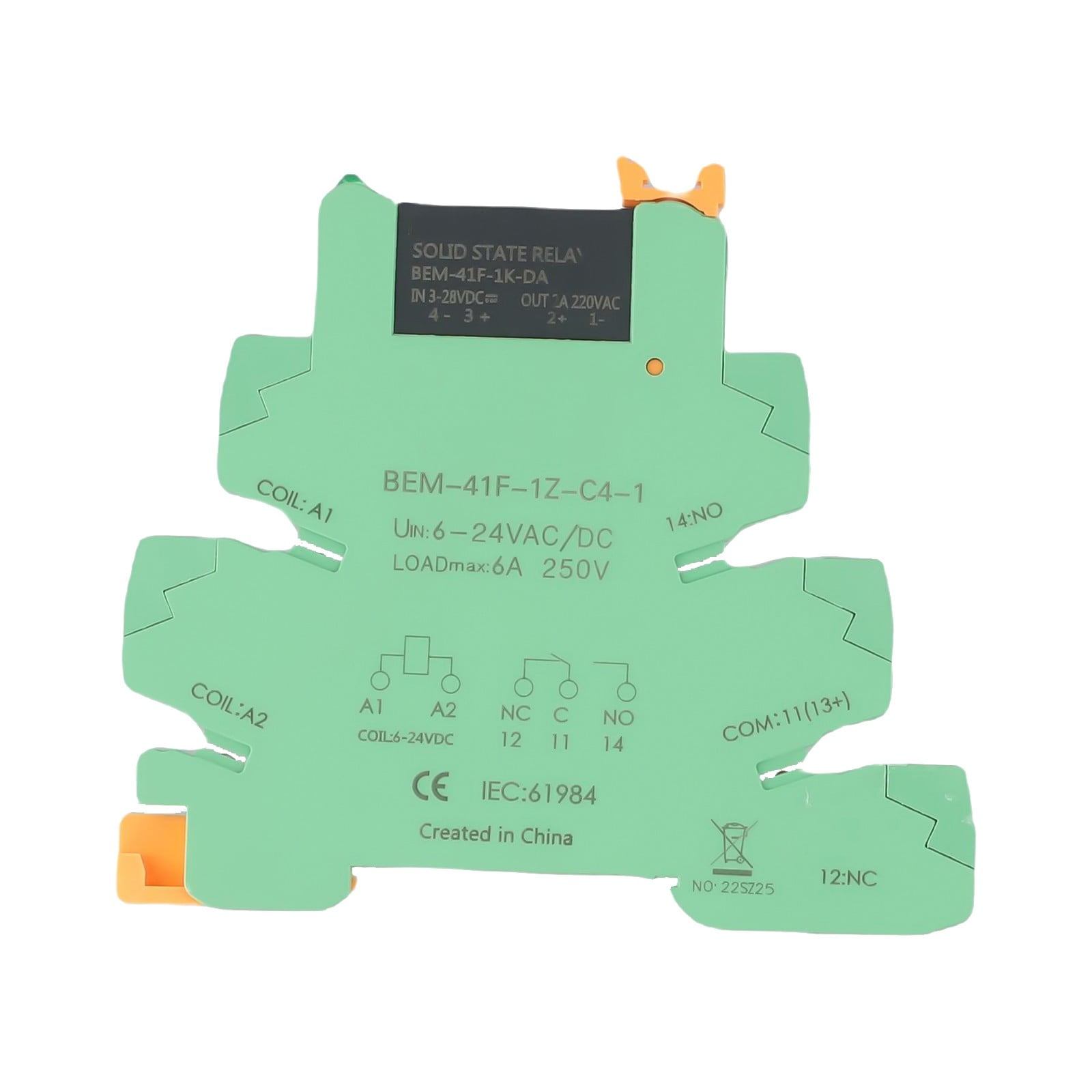 YIWEI Ultra-thin relay module module spring type thin chip 41F-1Z-C4-1-V SSR, Green - Walmart.com
