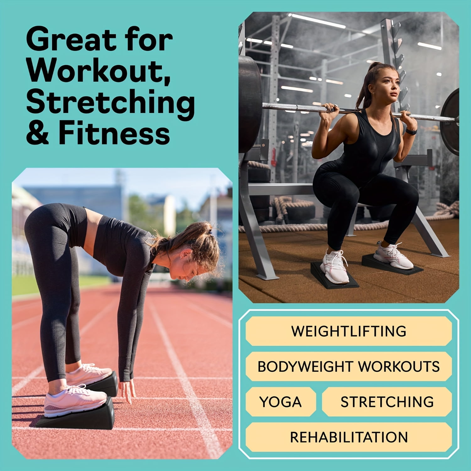 YIWULAJIAOXH Versatile Multi-Angle Squat Wedge Set - Lightweight Gym ...