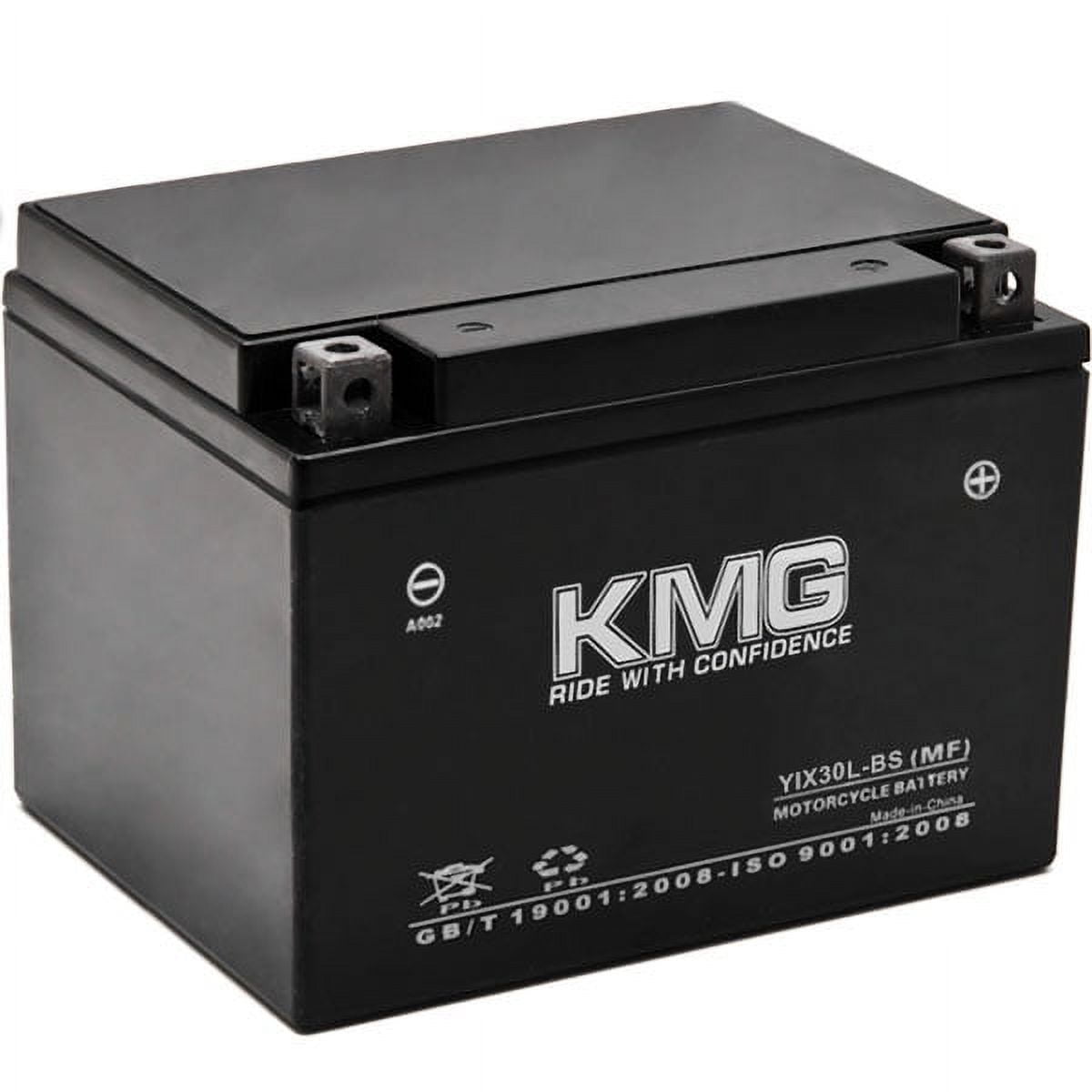 KMG YIX30L-BS High Performance Battery, 12V, Compatible with Harley ...