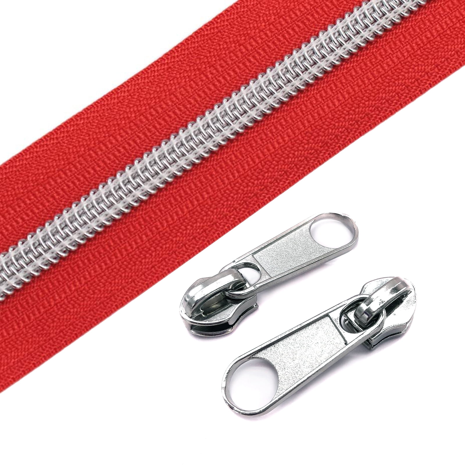 YIXI-SBest Metallic Nylon Coil Zippers #5 10 Yards Sewing Zippers Bulk ...