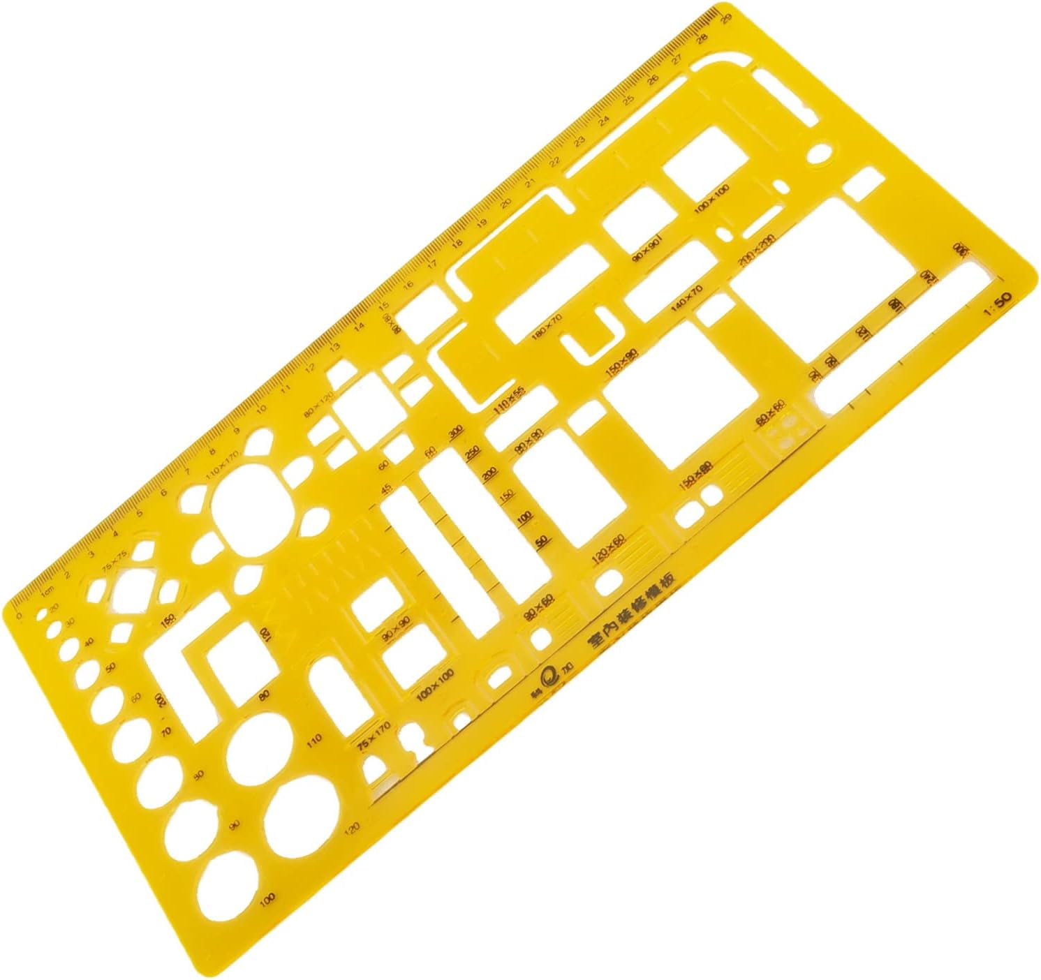 YIXIGCHEN Architect Interior Design Geometric Drafting Drawing Template ...