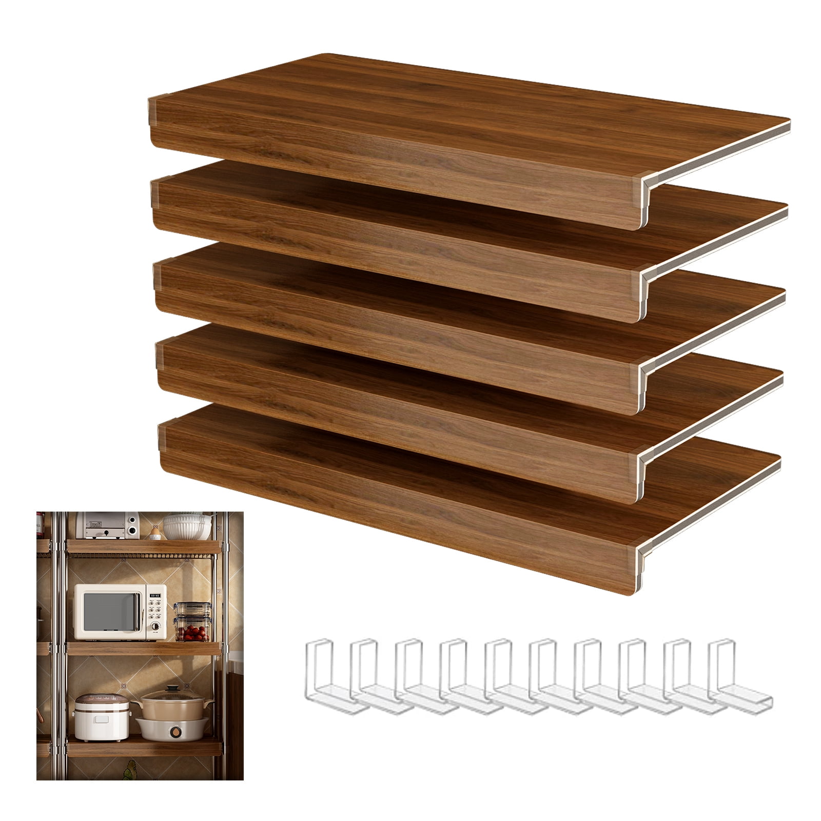 YIYADO 5 Pieces Wire Shelf Cover Foam PVC Wire Shelf Cover for Pantry ...