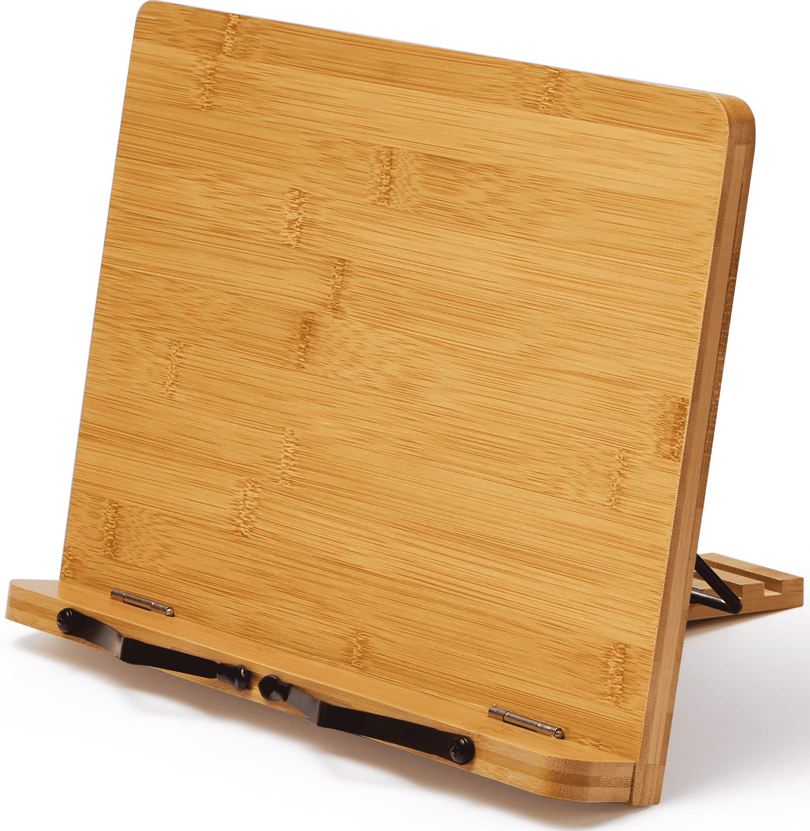 YIYI GUO Bamboo Book Stand 5 Height Positions Foldable Eco-Friendly ...