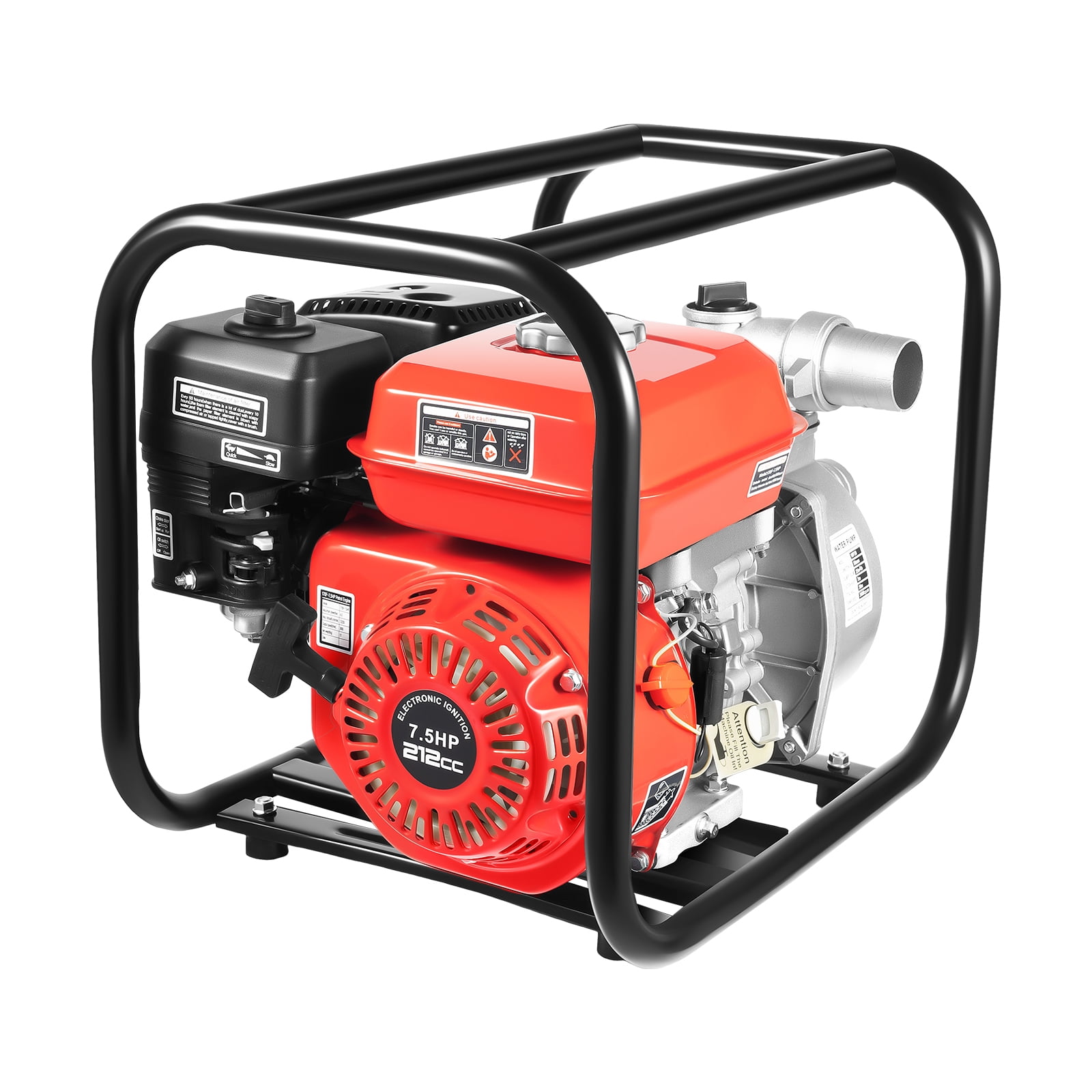 YIYIBYUS 7.5HP 4-Stroke Gasoline Engine Water Pump 212cc Water Transfer Pump Single Cylinder Gas ...