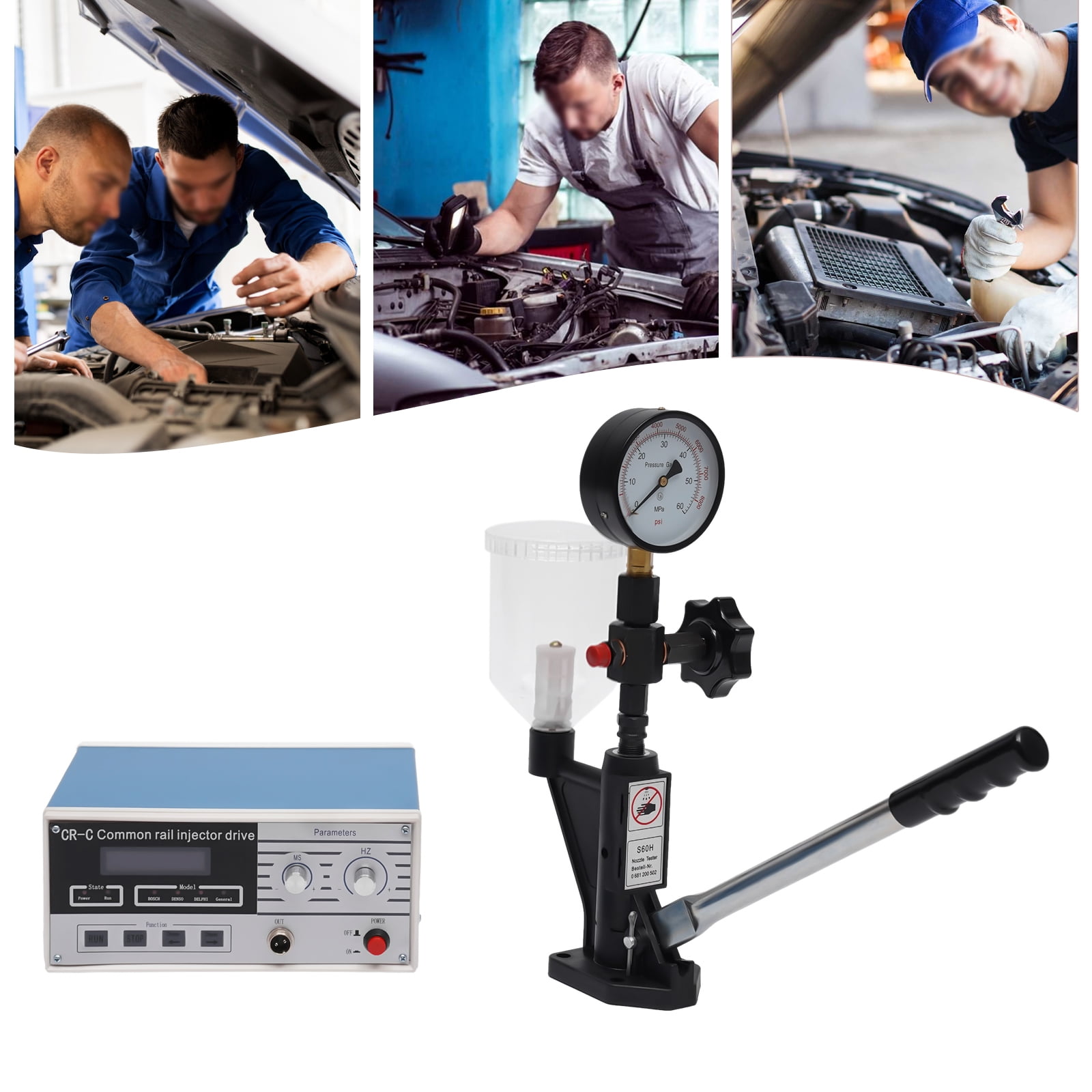 YIYIBYUS CR-C Common Rail Injector Detector Diesel Injector Tester ...