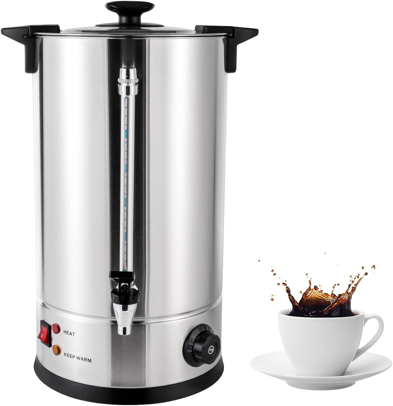 YIYIBYUS Commercial Coffee Maker, 15L Stainless Steel Coffee Urn Chafer ...