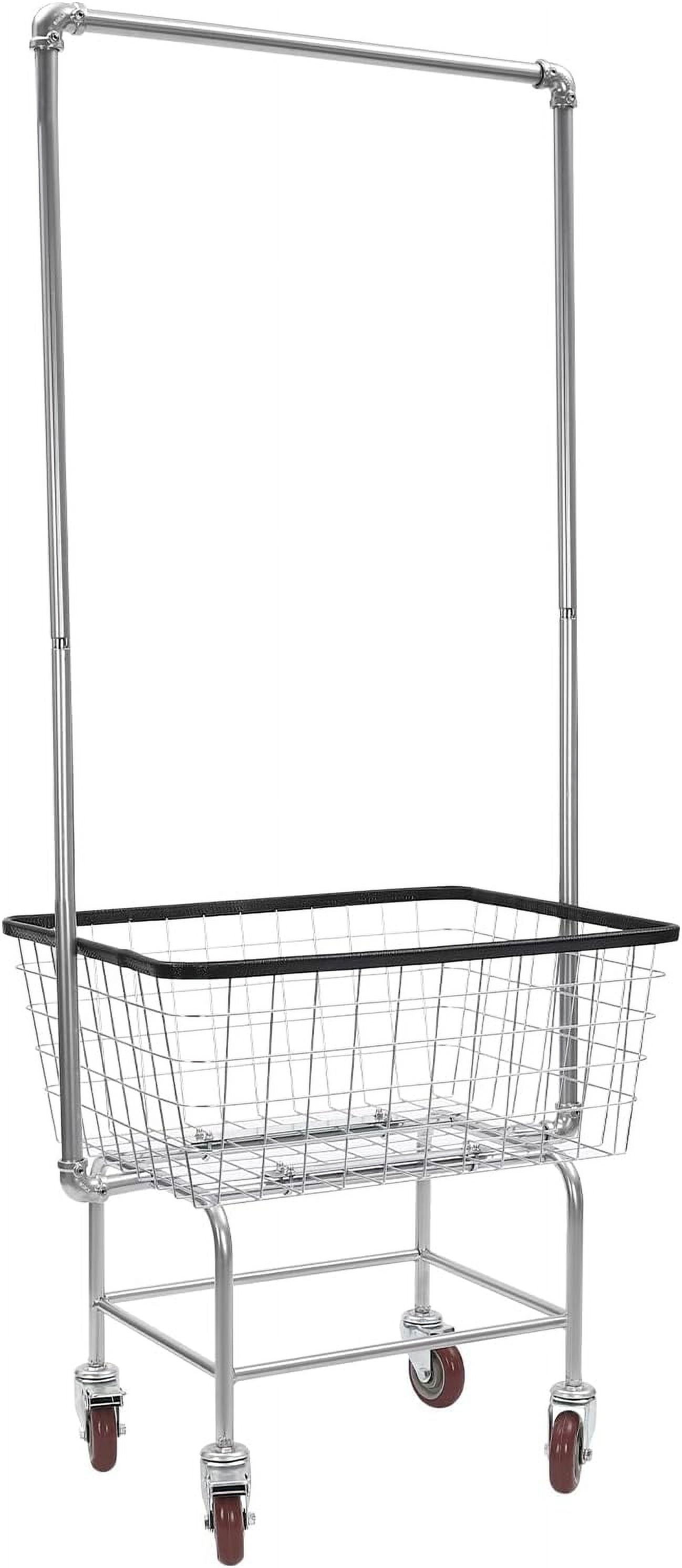 YIYIBYUS Commercial Laundry Rolling Cart with wheels, 110 LBS Load ...