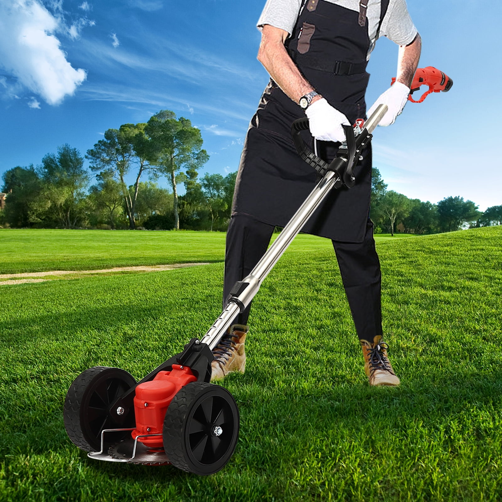 YIYIBYUS Cordless Grass Trimmer,Battery Powered Mini-Mower for Weed ...