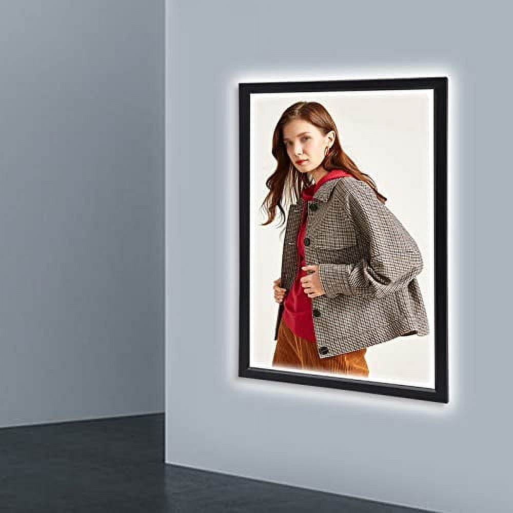 YIYIBYUS LED Light Box Frame, 18x24 Wall Mounted Photo Frame LED Light ...