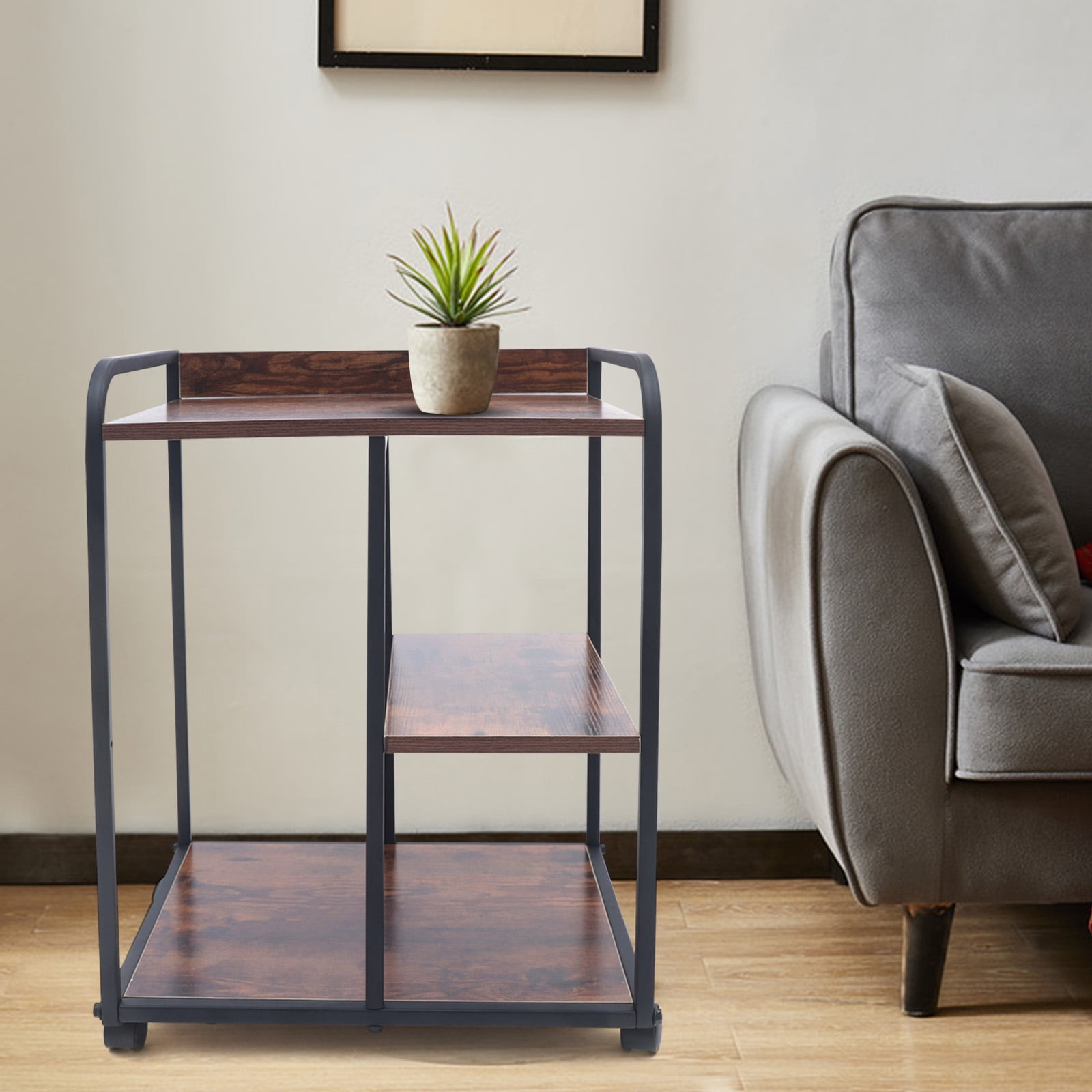 YIYIBYUS Mobile Printer Stand 3 Shelf Rolling Printer Cart w/Wheels ...