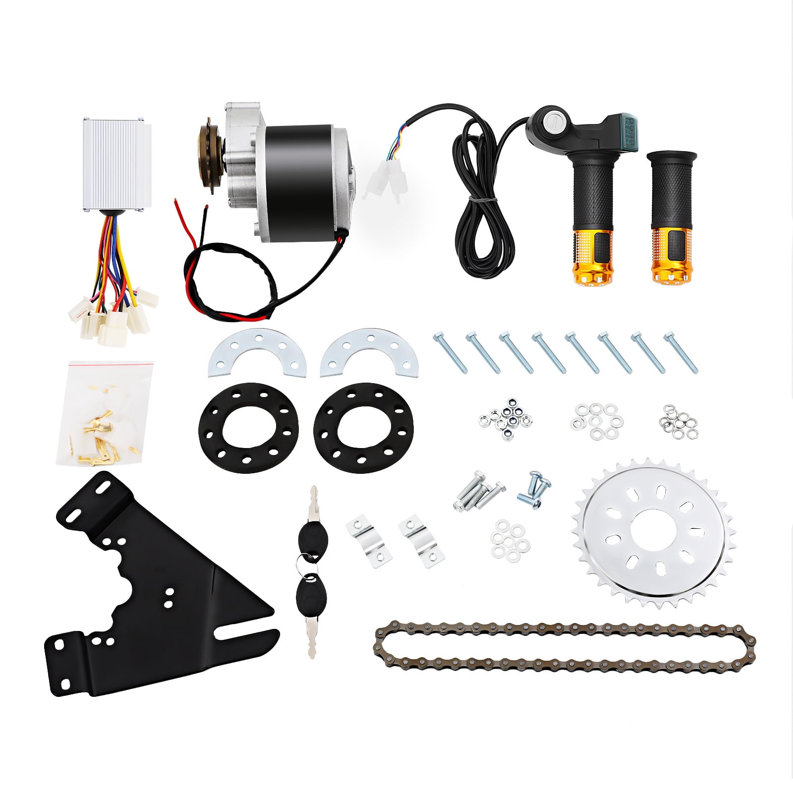 YIYIBYUS Mountain Bike Modification Electric Bike Kit, 24VDC Mountain ...