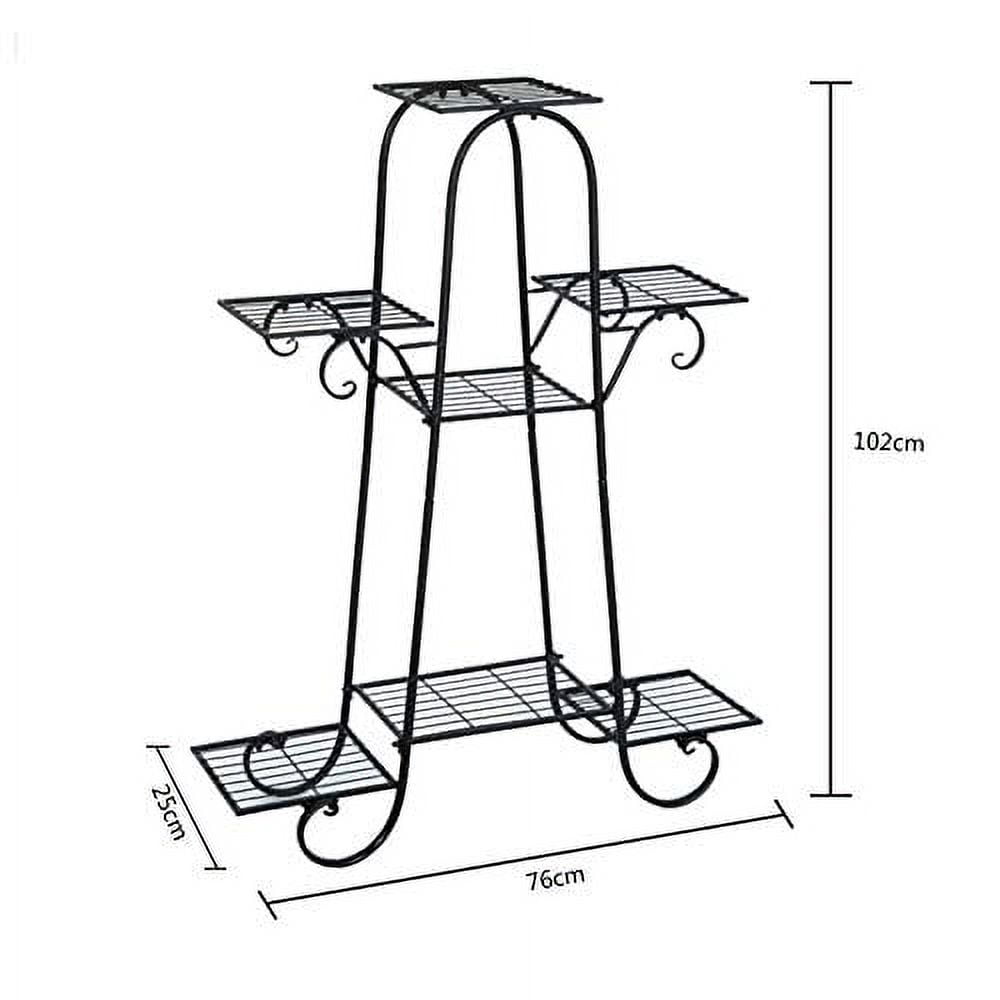 YIYIBYUS Multifunctional 7 Tier Metal Garden Plant Stand, 7 Planters ...