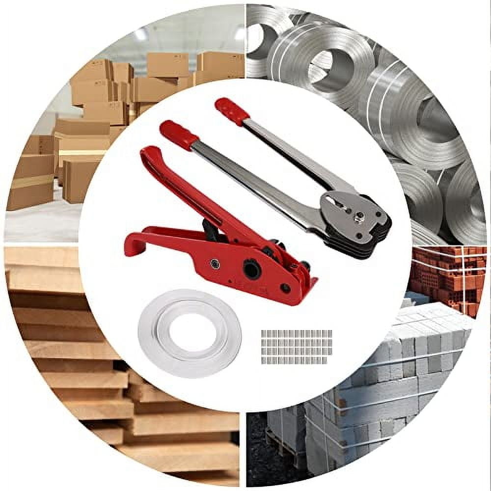 YIYIBYUS Pallet Packaging Strapping Banding Kit Strapping Packing Machine Kit Poly Strapping Kit ...