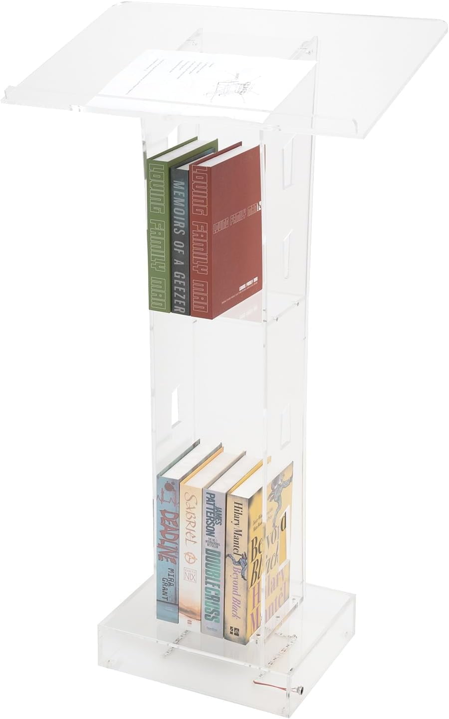 YIYIBYUS Podium with Light, Clear Acrylic Pulpit for Churches, Church ...
