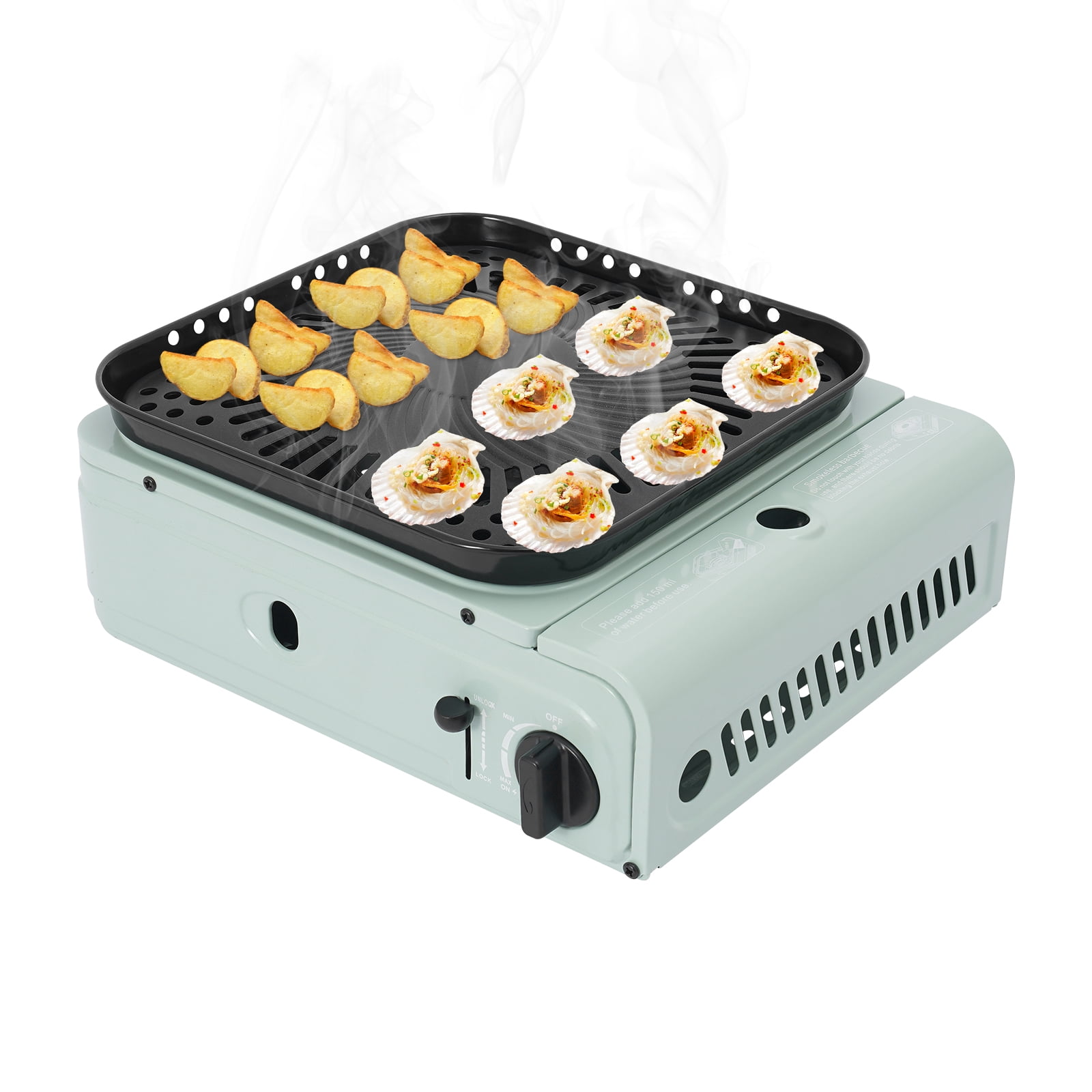 YIYIBYUS Portable Camping Grill Gas Stove with Carrying Case ...