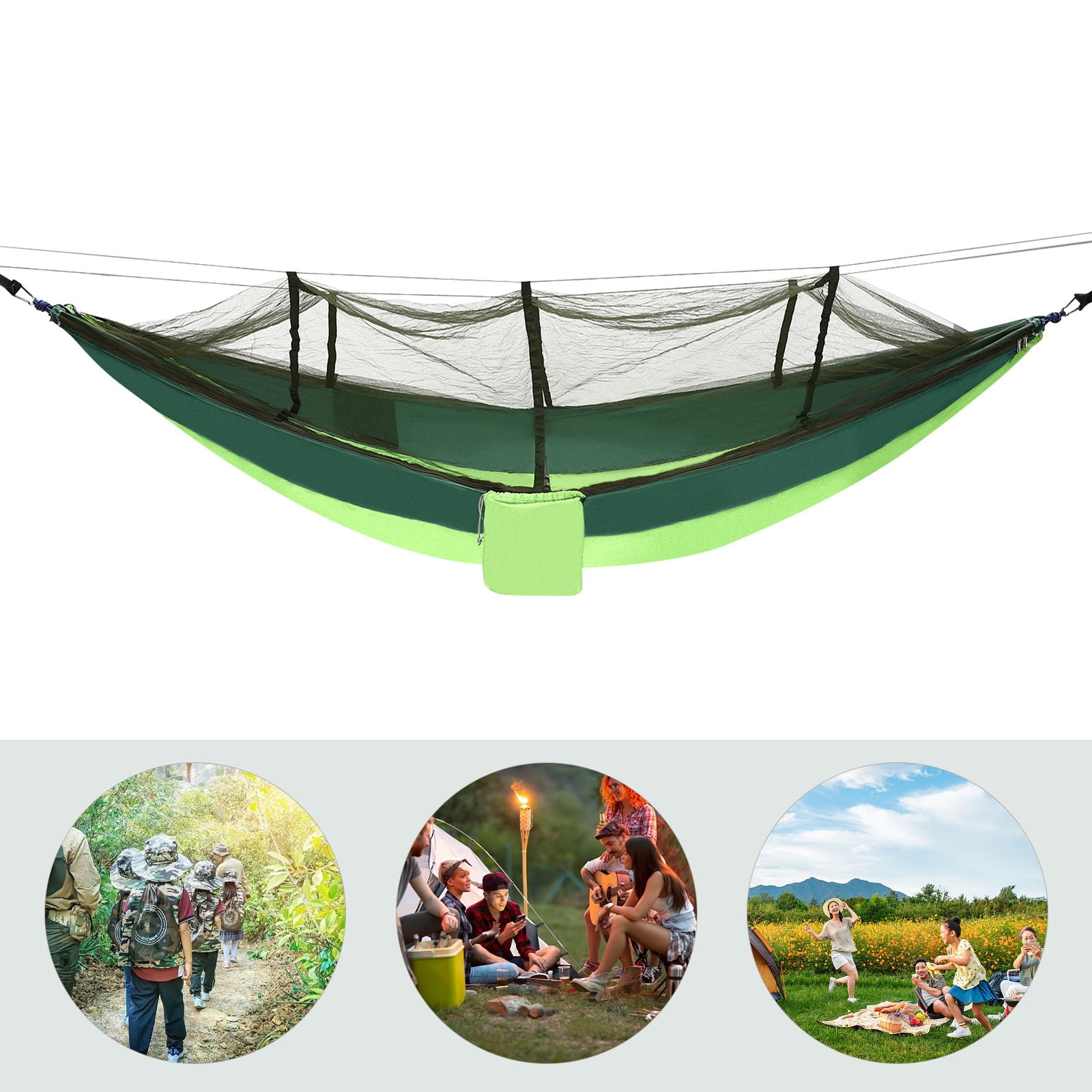 YIYIBYUS Portable Camping Hammock Double Persons Hammock with Mosquito ...