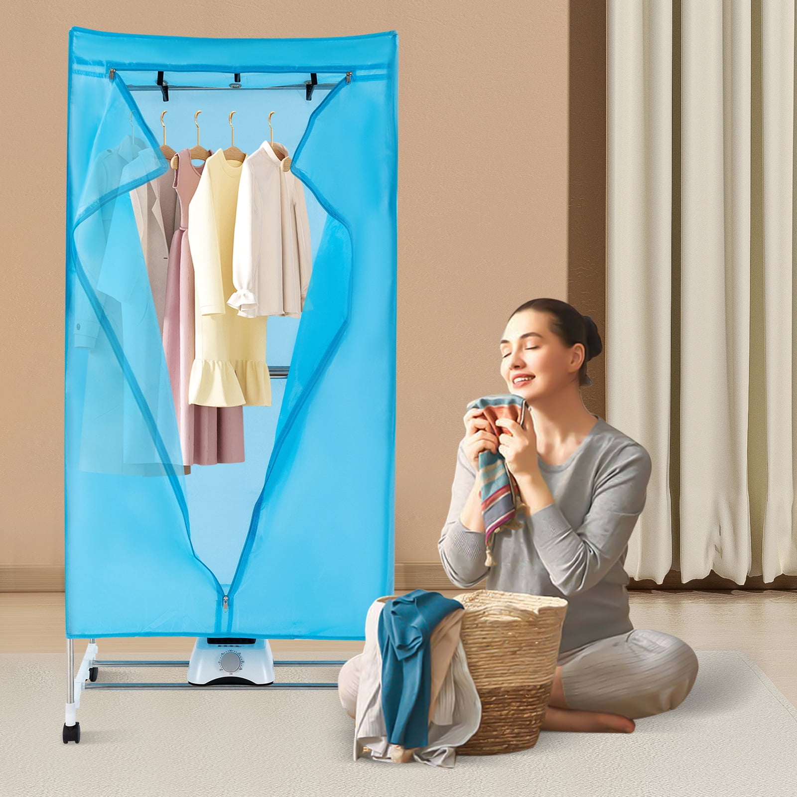 YIYIBYUS Portable Dryer 110V 1000W Electric Clothes Dryer Machine with ...