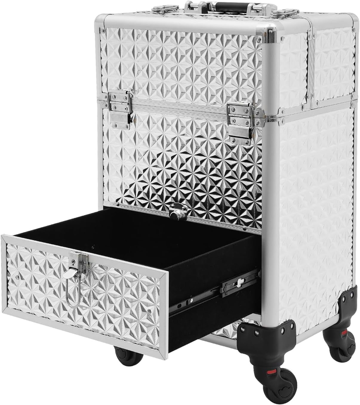 YIYIBYUS Rolling Makeup Train Case, Durable Large Capacity Makeup ...