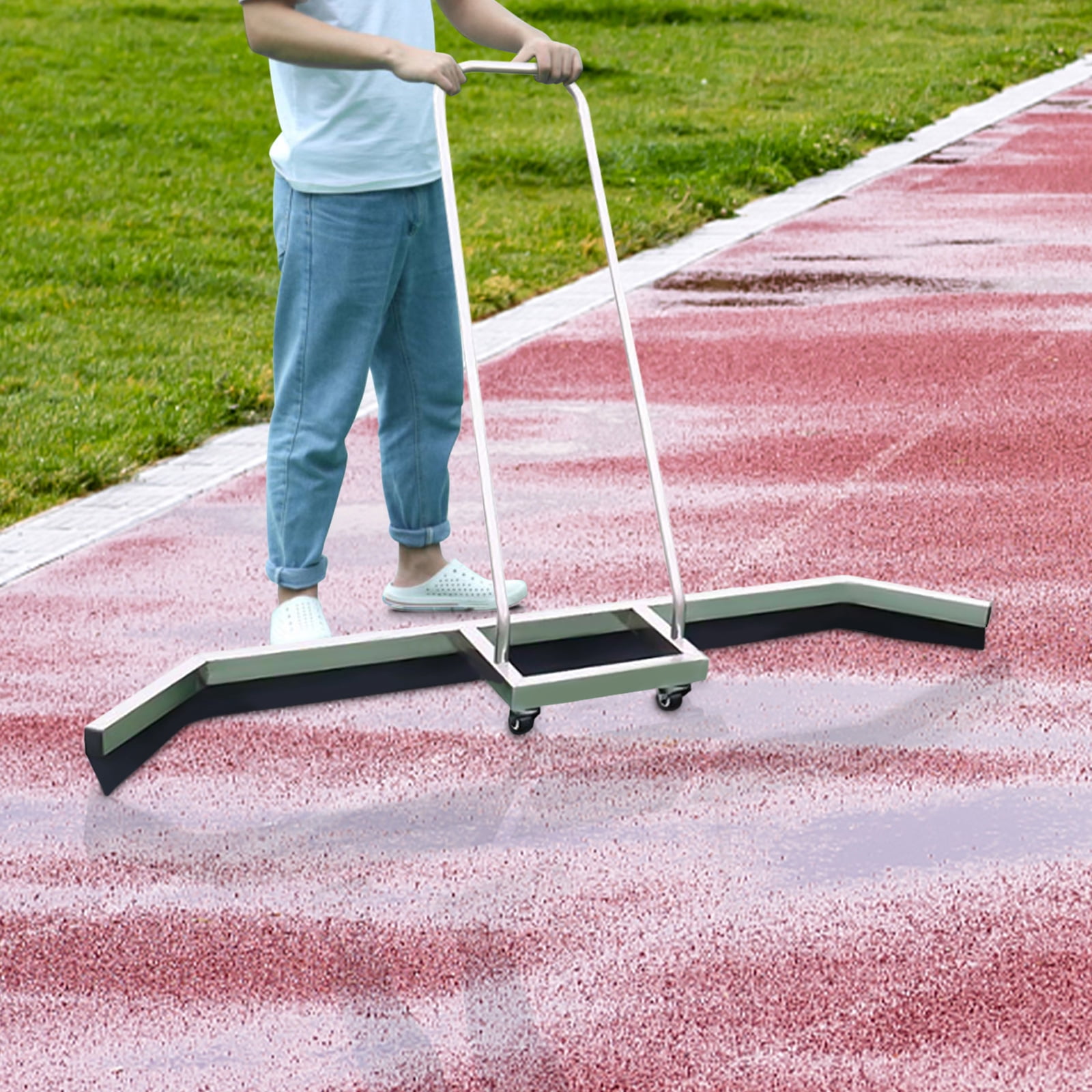 YIYIBYUS Stainless Steel Squeegee Dew Broom Tennis Court Surface Water ...