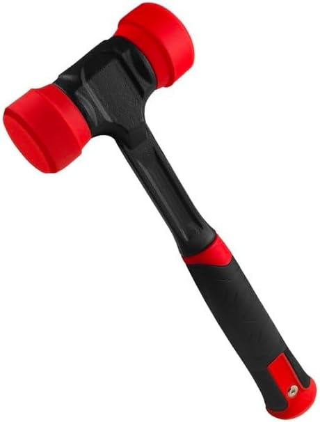 YIYITOOLS 40mm Dual-Sided Soft Face Mallet, One-Piece Forged Steel, Non ...