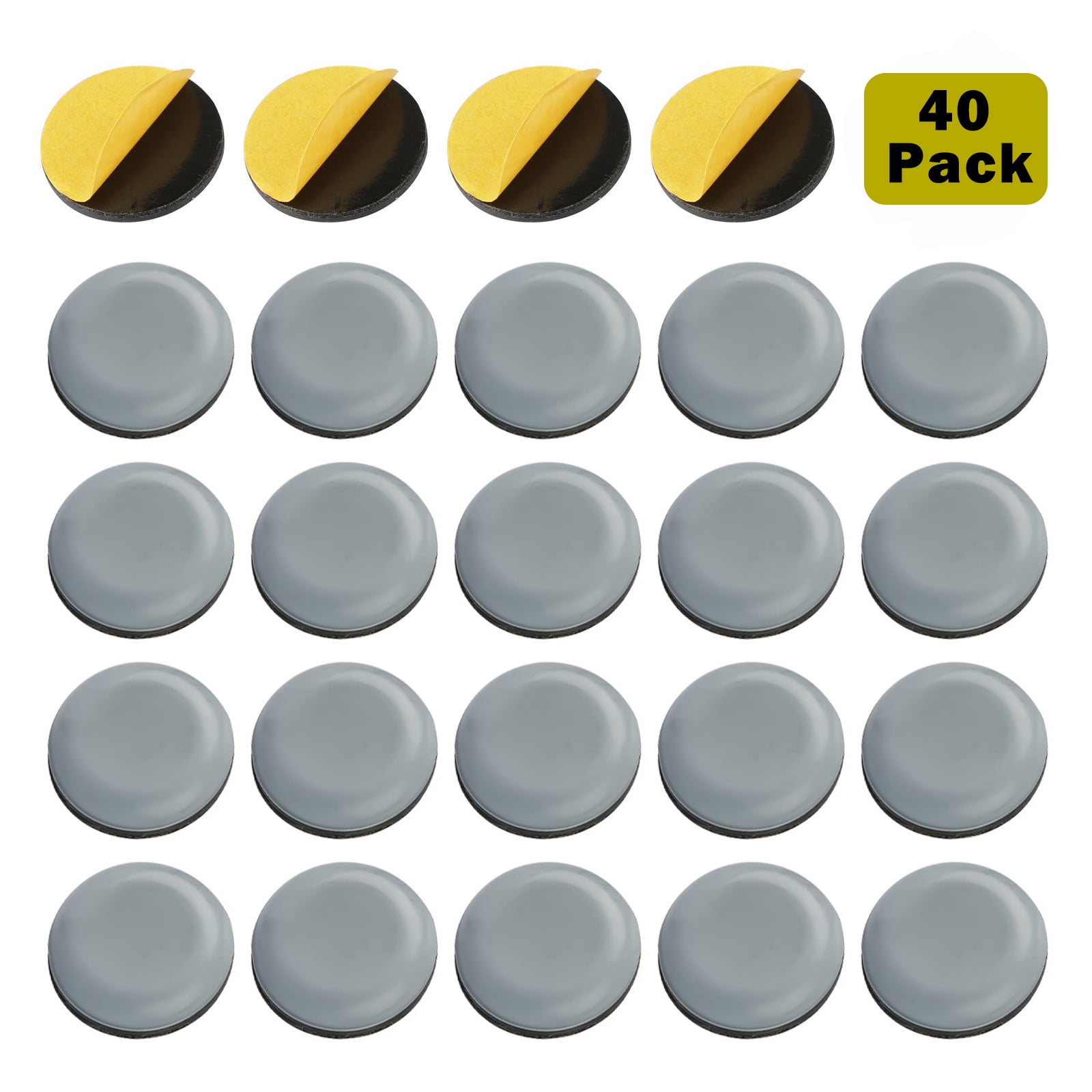 YIYOUZQT 40 Pack Self-Stick Furniture Sliders,1 Inch Furniture Glides ...