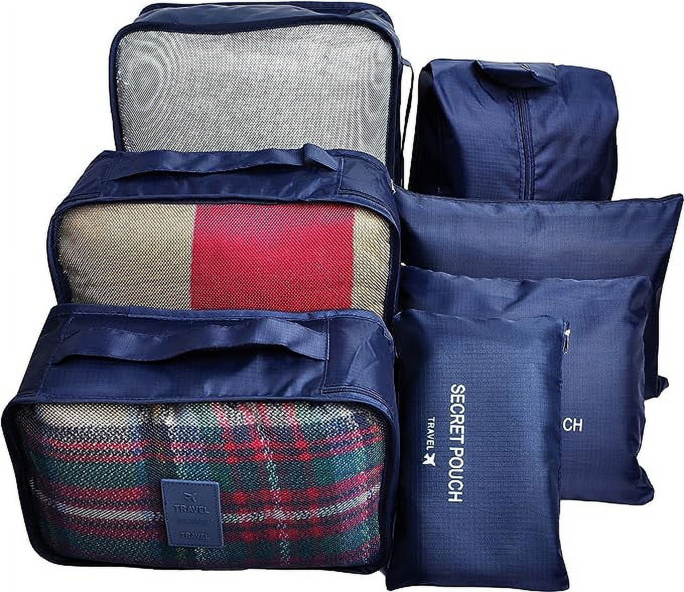 YIYOUZQT 7Pcs Travel Bags Clothes Packing Cube Luggage Organizer Multi ...
