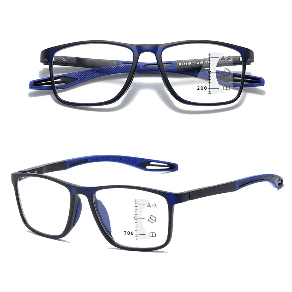 YIYOUZQT Progressive Multifocus Reading Glasses Blue Light Blocking ...
