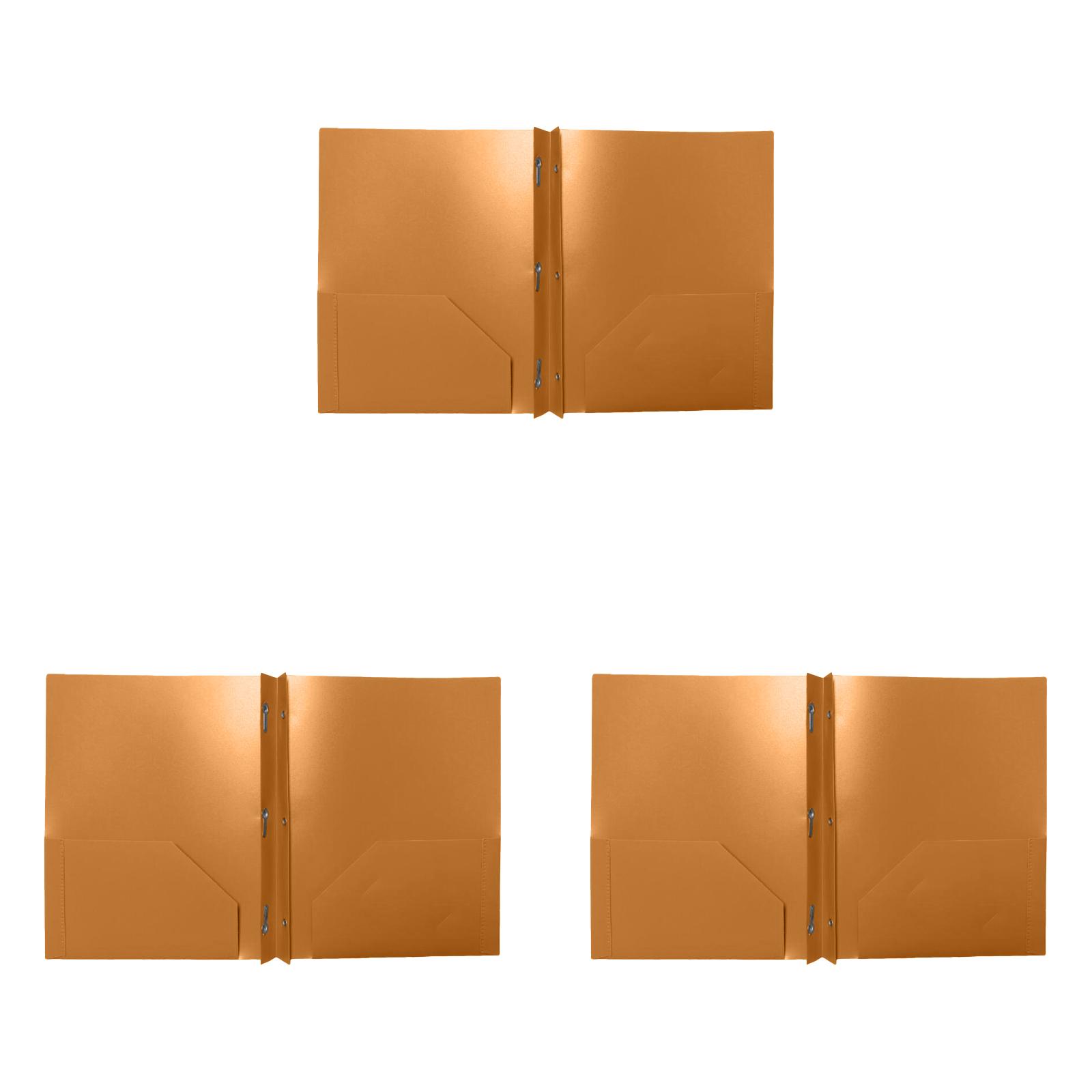 YIYQI Two Pocket File Folder Three Hole Punch Prong Fasteners Colored ...