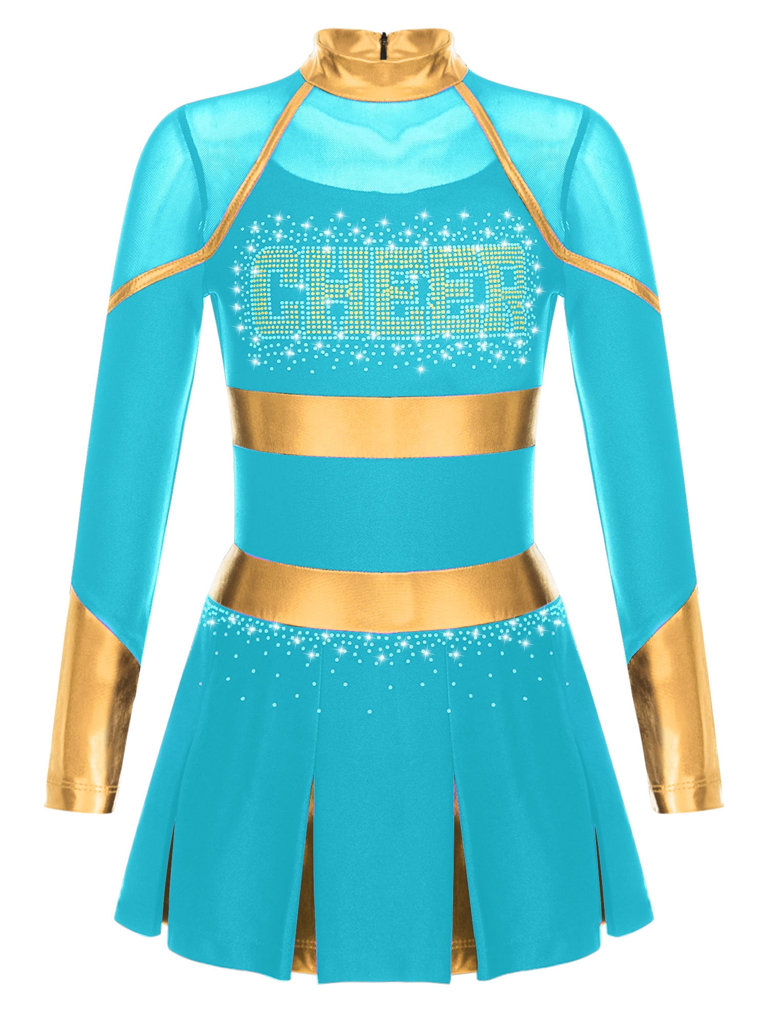 YIZYIF Girls Cheer Leader Dance Outfit Halloween Schoolgirl ...